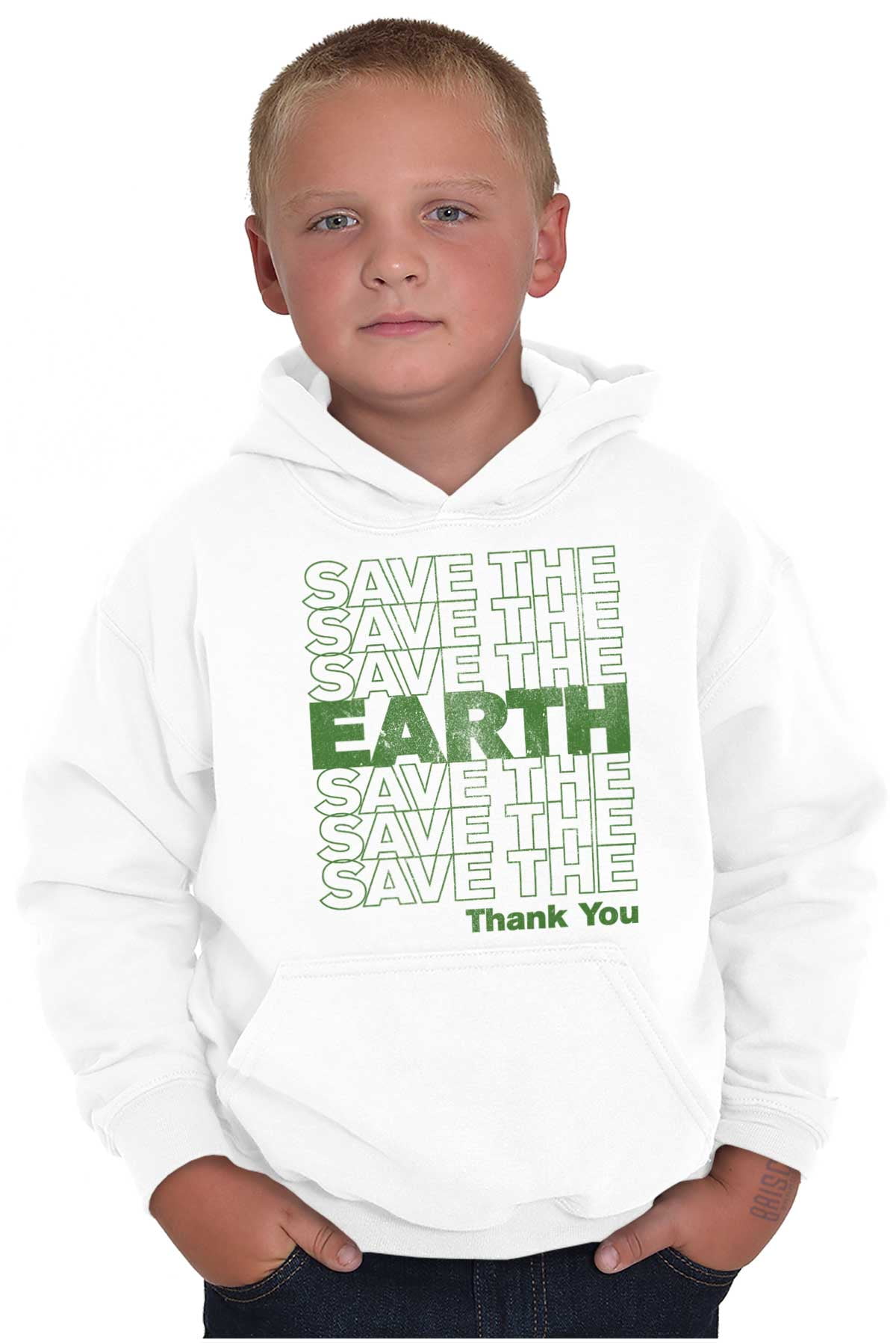 Save the Earth Eco-Activist Cool Cute Youth Hoodie Boy Girl Teen Brisco ...