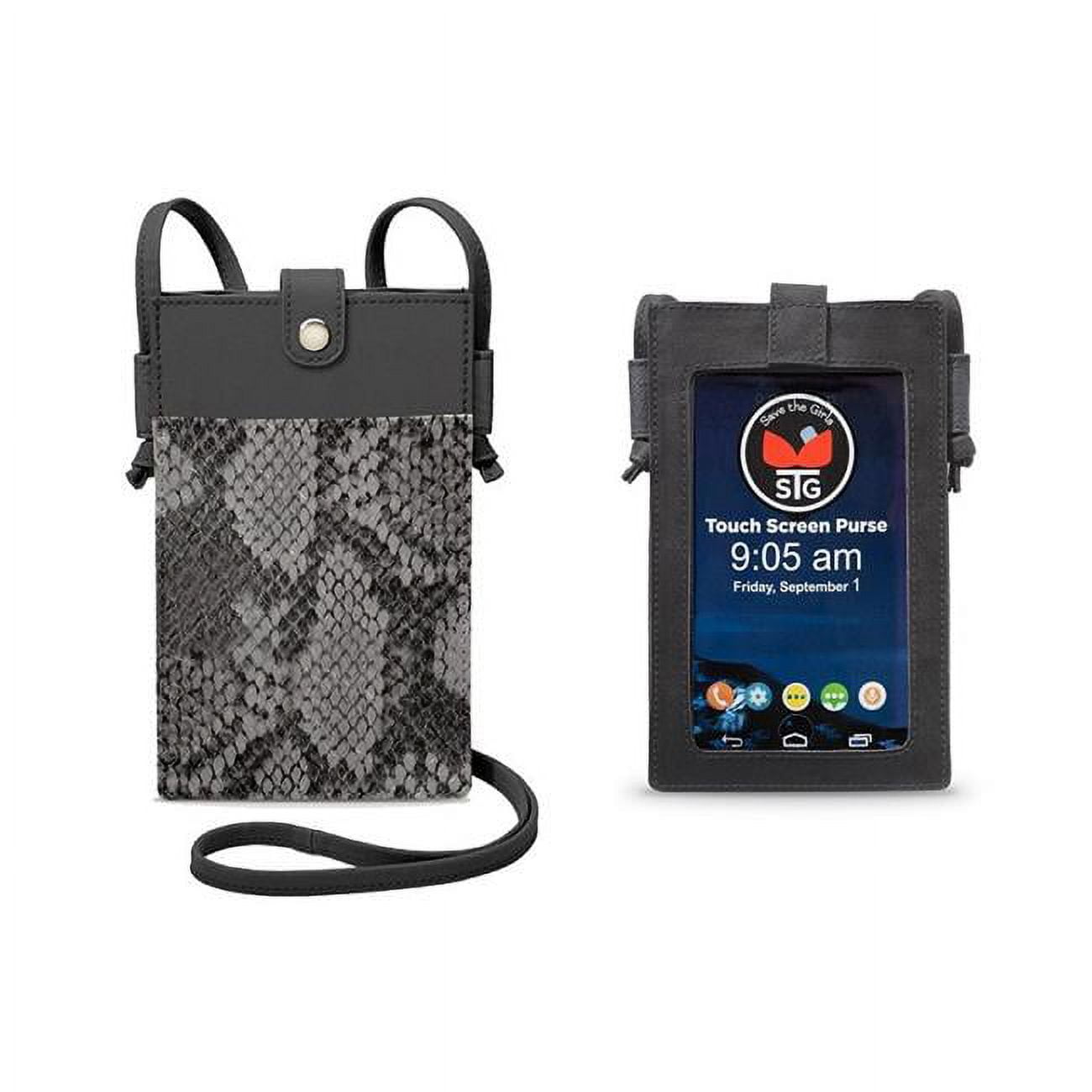 Save the Girls SV-1001GS Sweet Savage Crossbody Purse, Grey Snake ...