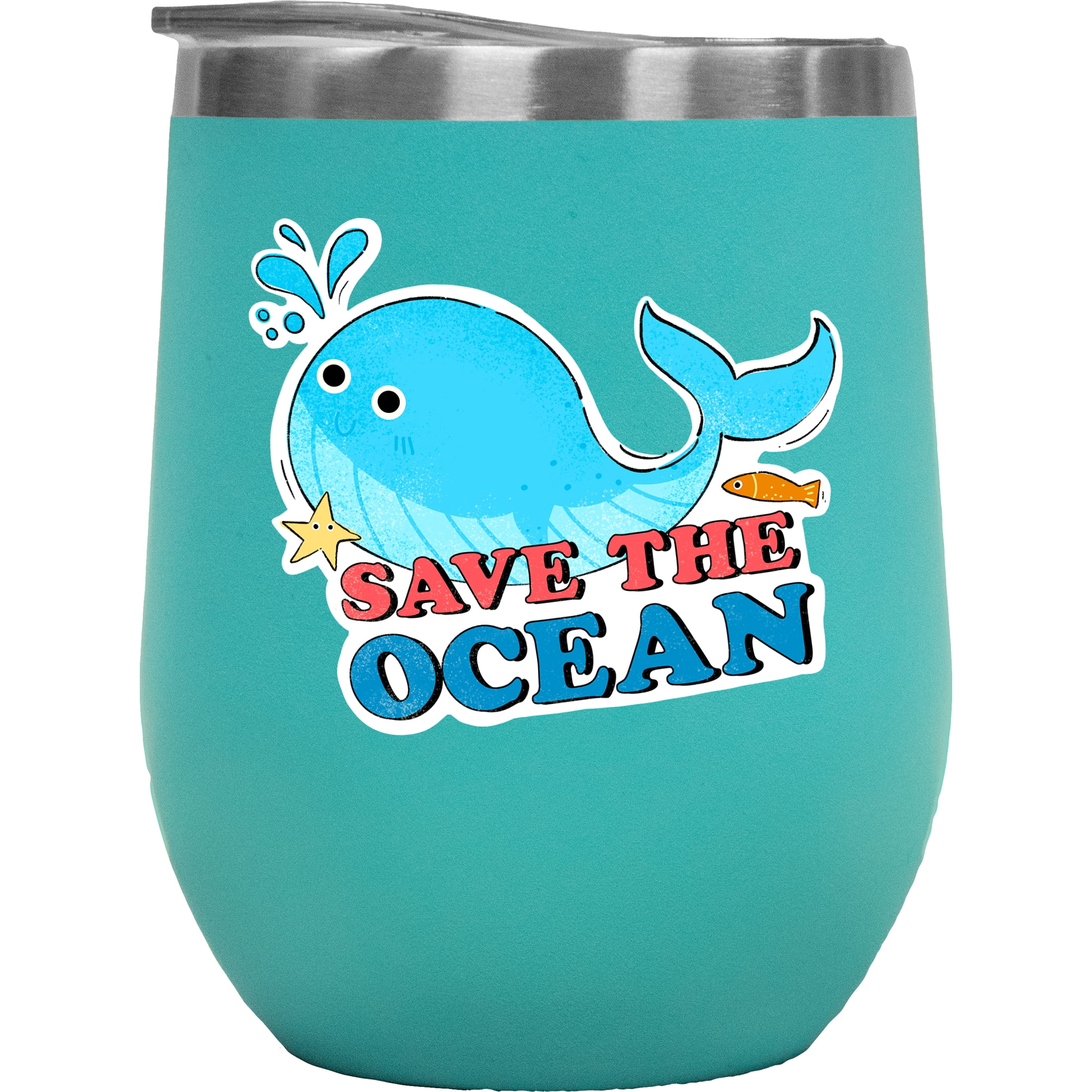 Save the Ocean & Cute Whale Art, Earth Day & Environmentalist Merch ...