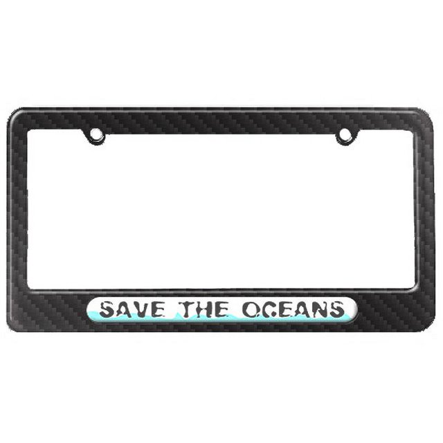 Save the Oceans - Environmental Global Warming License Plate Frame ...