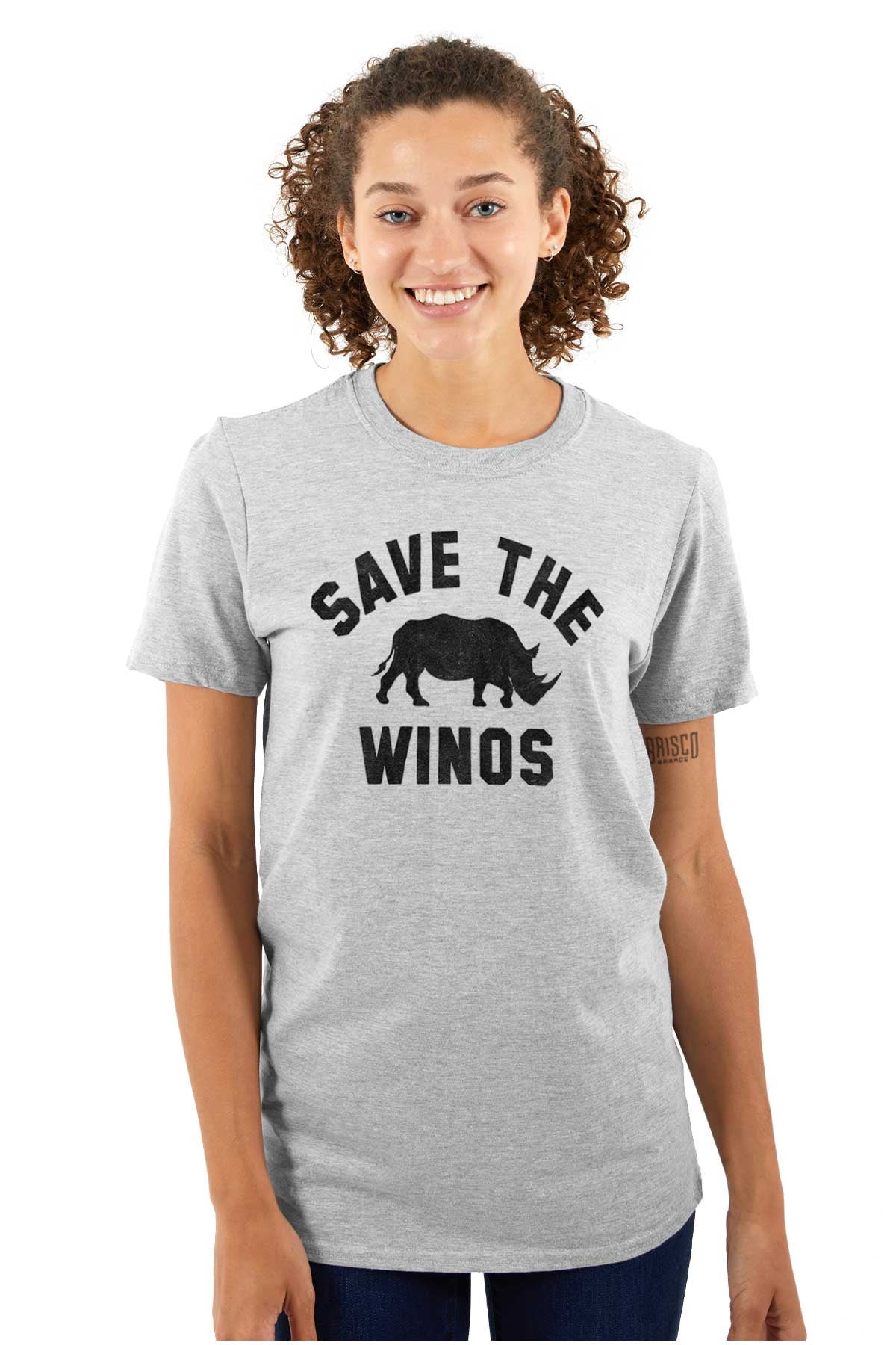 Save the Winos Rhinoceros Wine Lover Women's Graphic T Shirt Tees ...