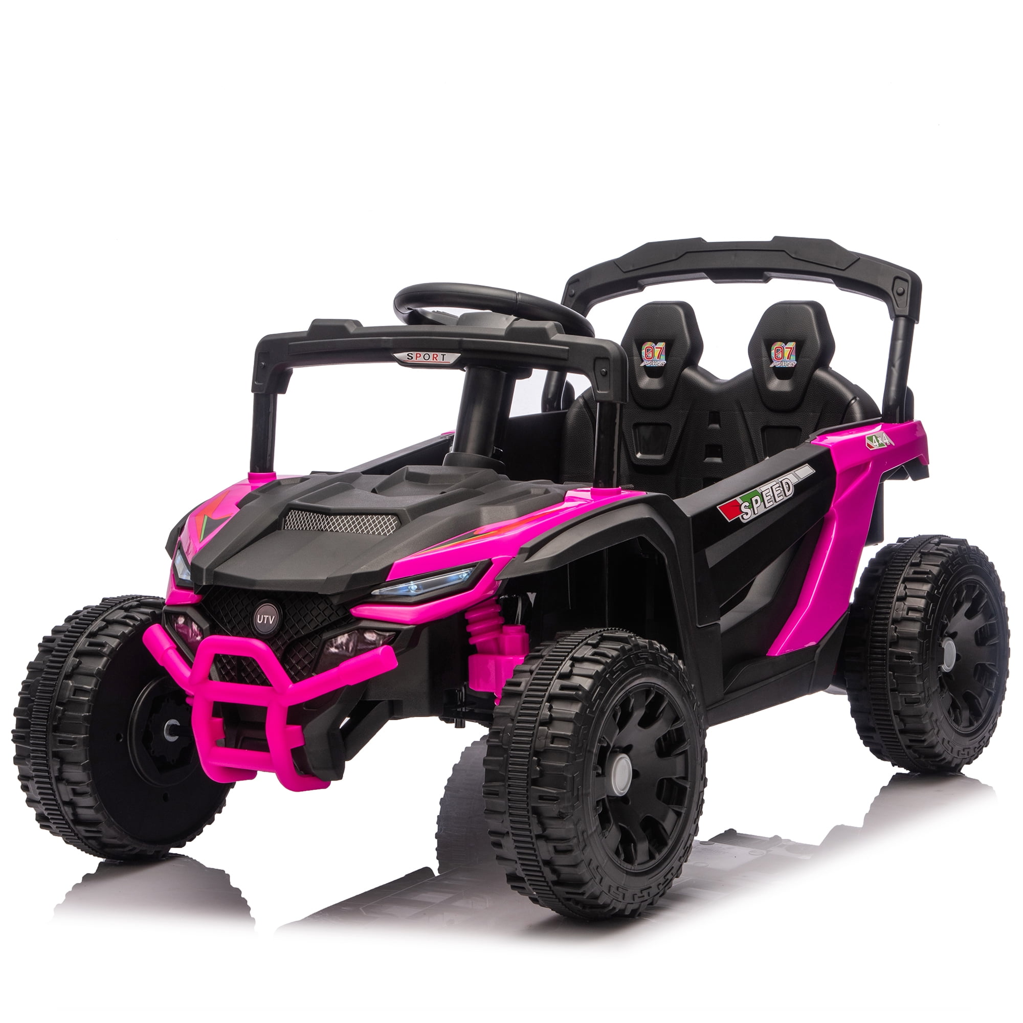 SaveJoy 24V Kids Ride-On UTV with 2.4G Remote Control High Power Motors ...