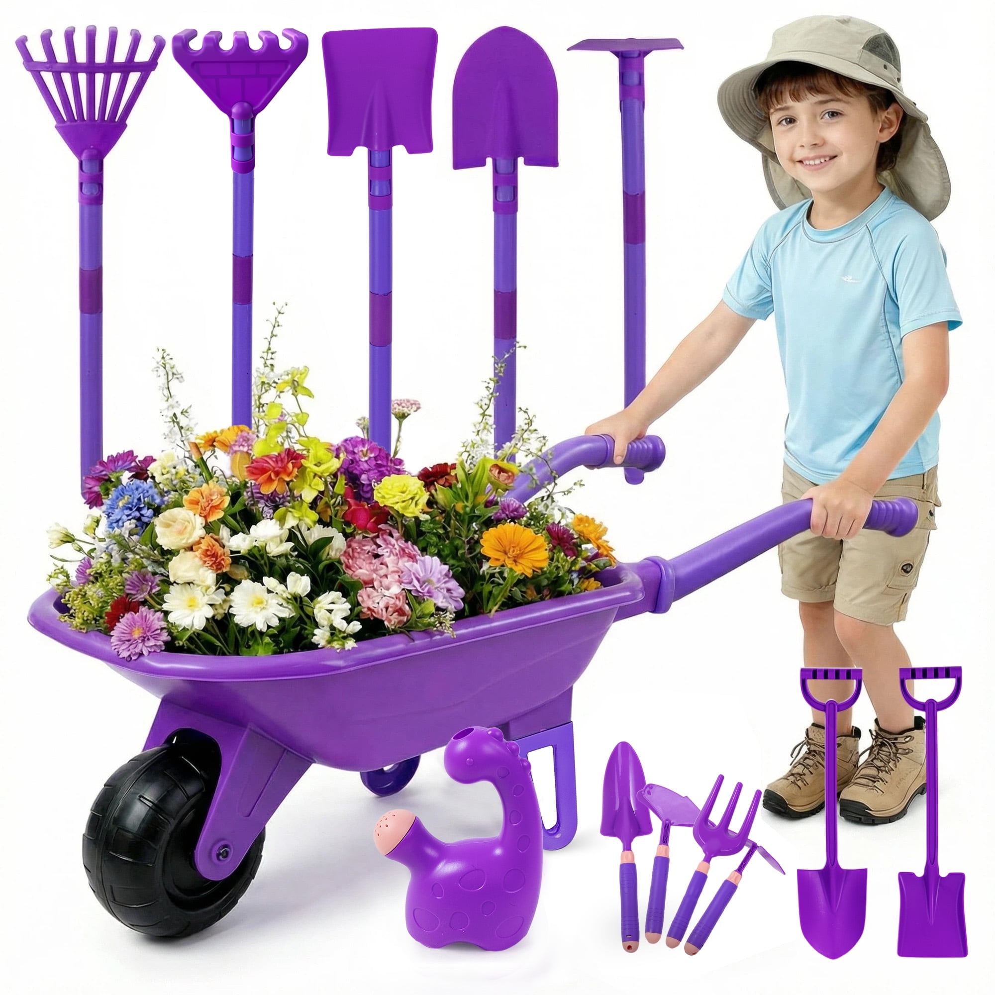 SaveJoy Kids Gardening Tools Set,Toddler Garden Outdoor Toys,Kids ...