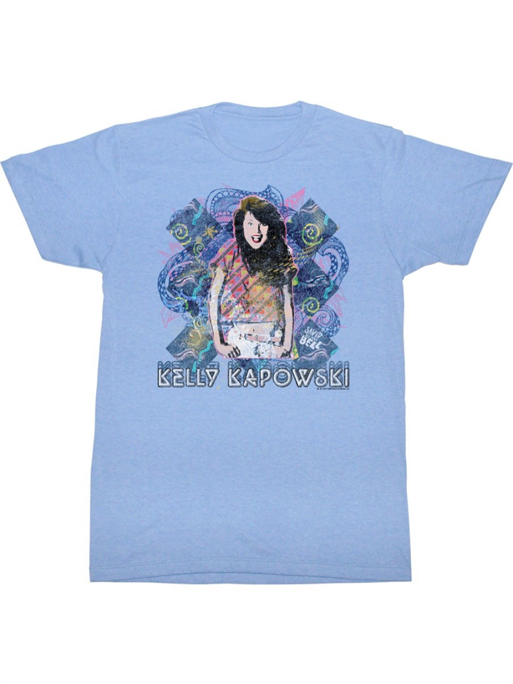 Saved By The Bell 80's Comedy Sitcom Kelly Kapowski Pic Blue Adult T ...