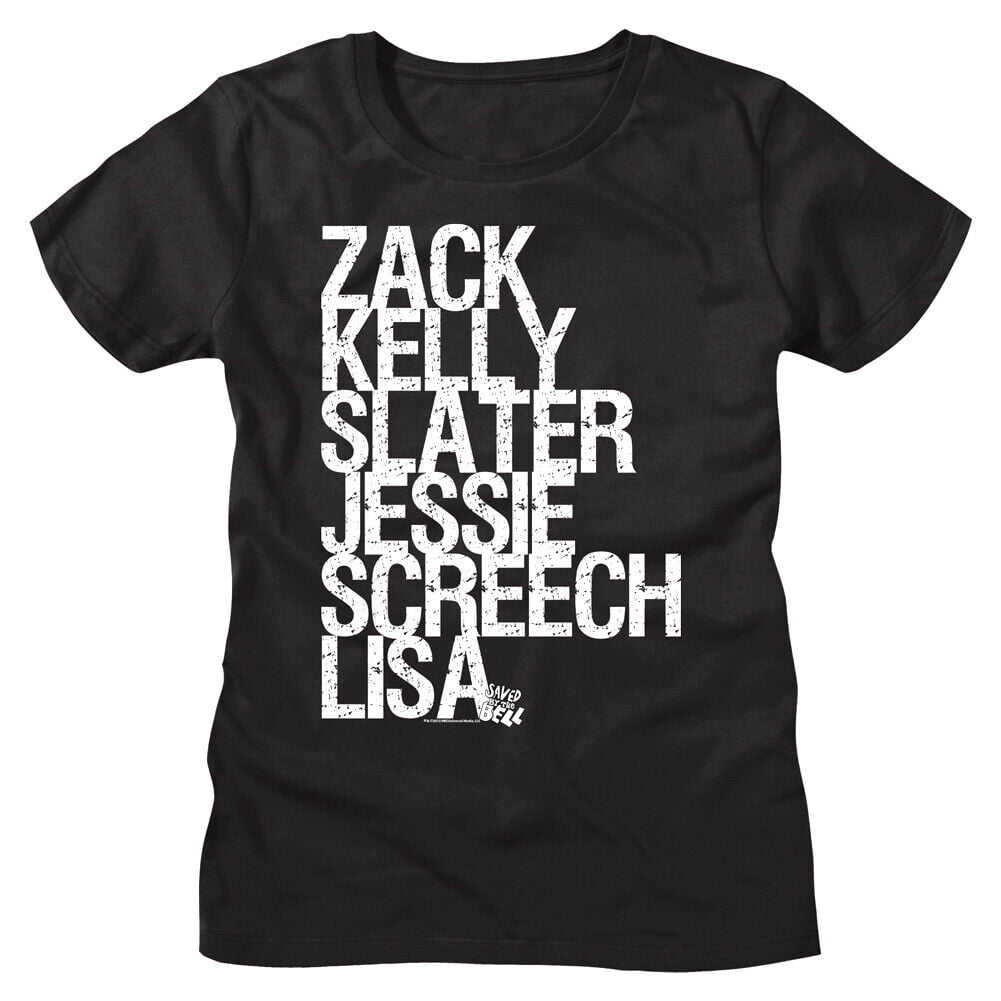 Saved by The Bell Crew Names Women T shirt Zack Kelly Slater Jessie ...