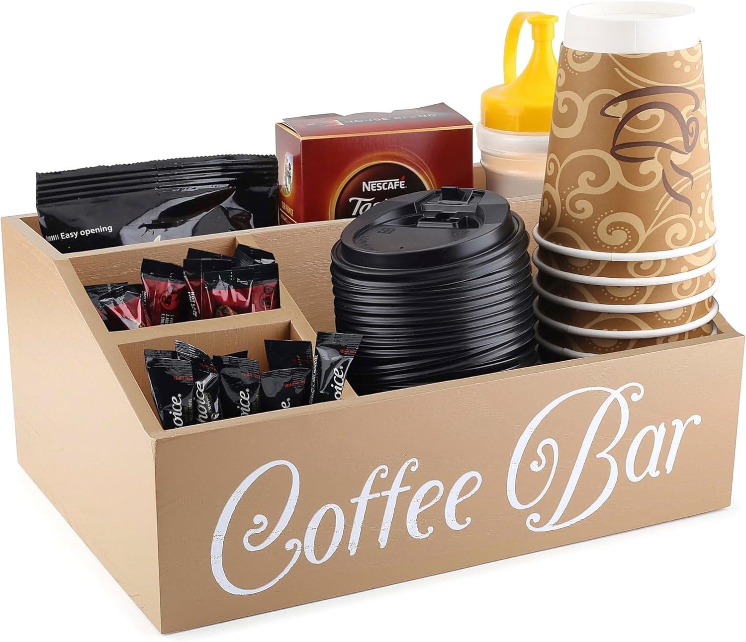 Saverstate Coffee Station Organizer Wood Coffee Bar Organizer for ...