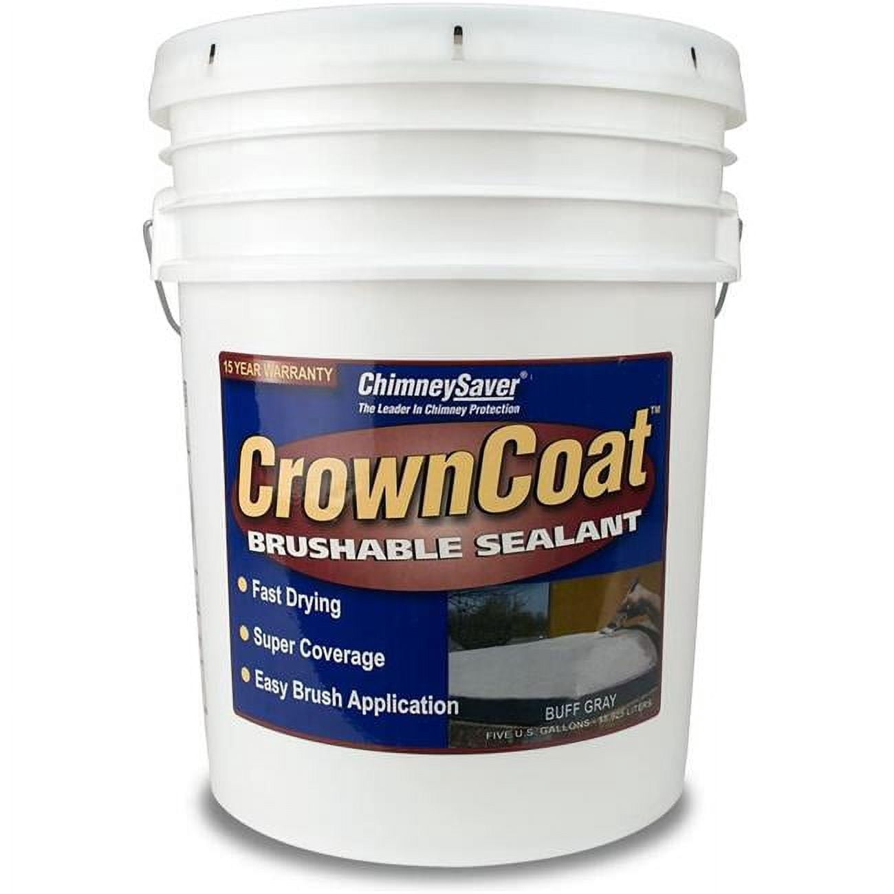 Saversystems 5 Gallon Buff Gray Crowncoat Brushable Sealant, Fast ...