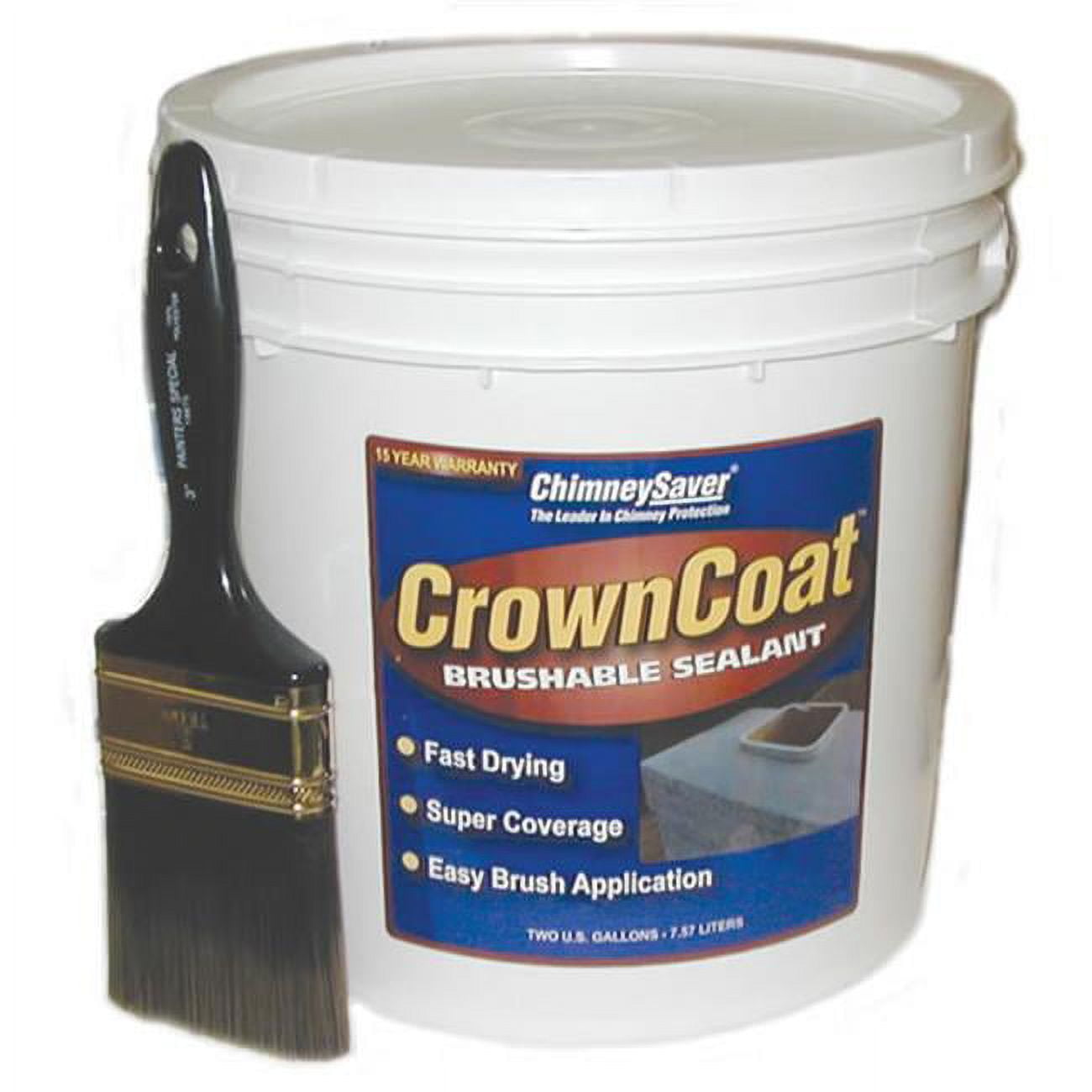Saversystems CrownCoat Brushable Water Sealant, Buff, 2-Gallon - covers ...