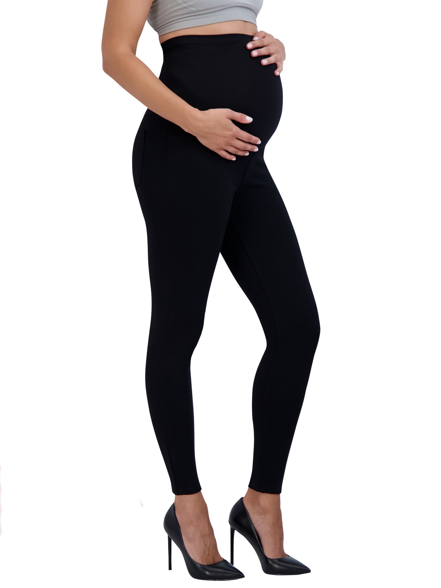 Savi Parker Women’s Ponte Maternity Leggings with Pockets – Pregnancy ...