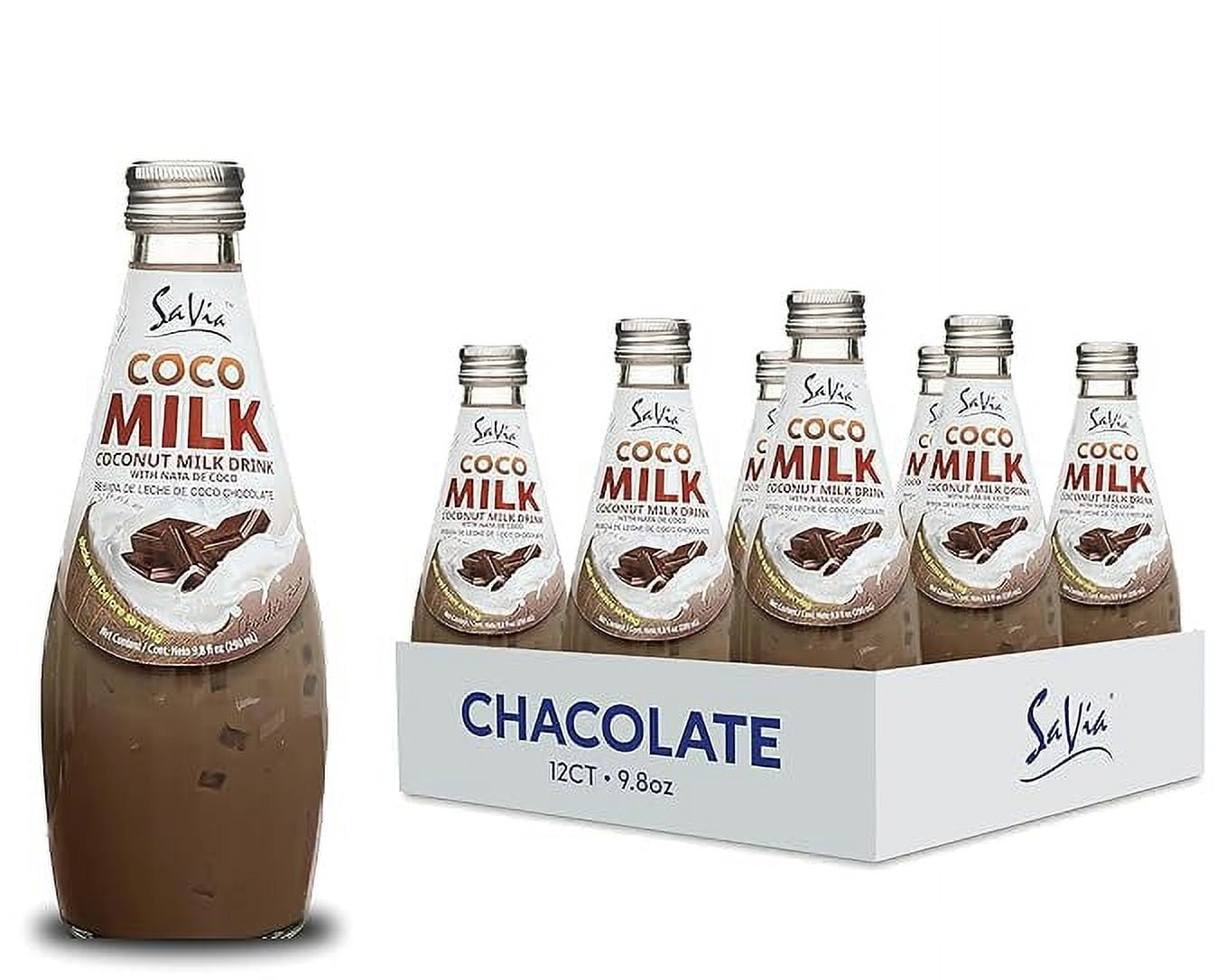 Savia Coconut Milk Chocolate Drink, Real Coconut Chunks, Vegan, 12-Pack ...