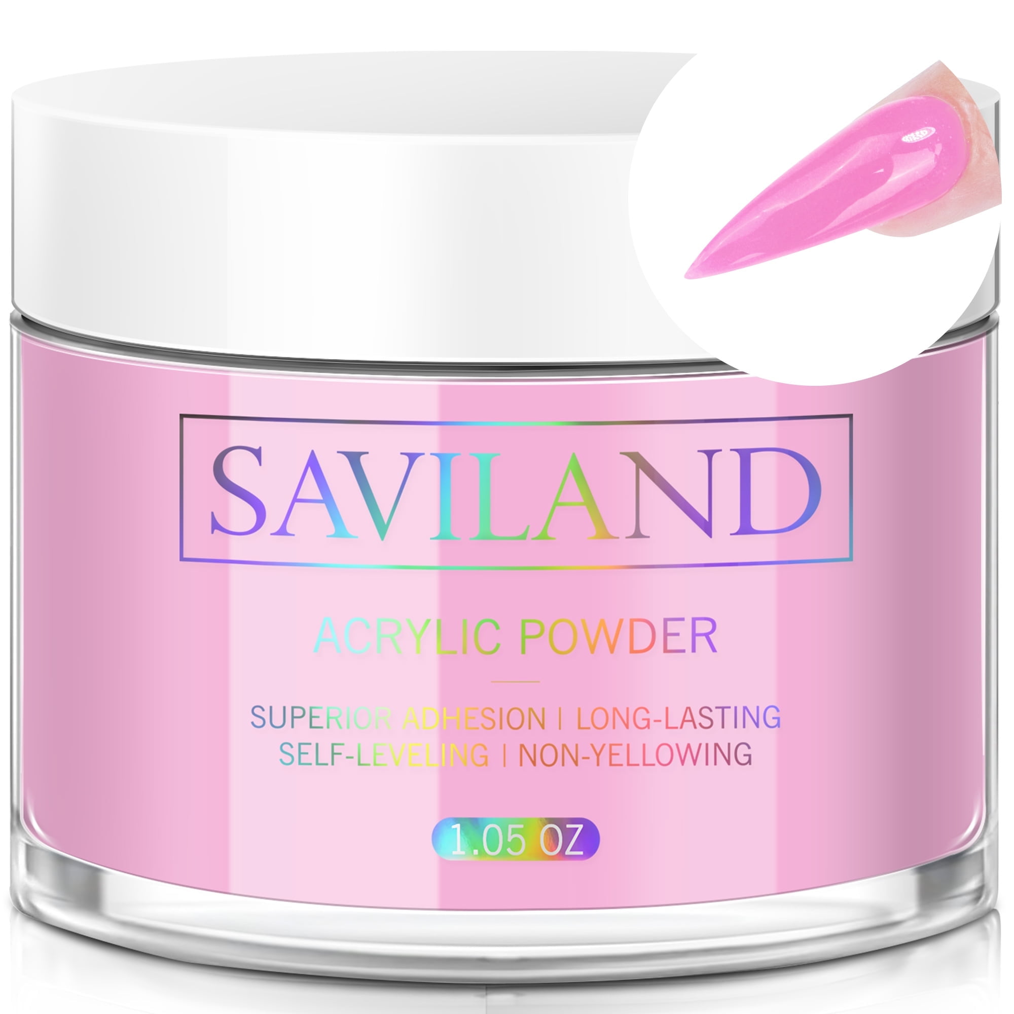 Saviland Dark Pink Acrylic Powder - 1oz Professional Color Acrylic Nail ...