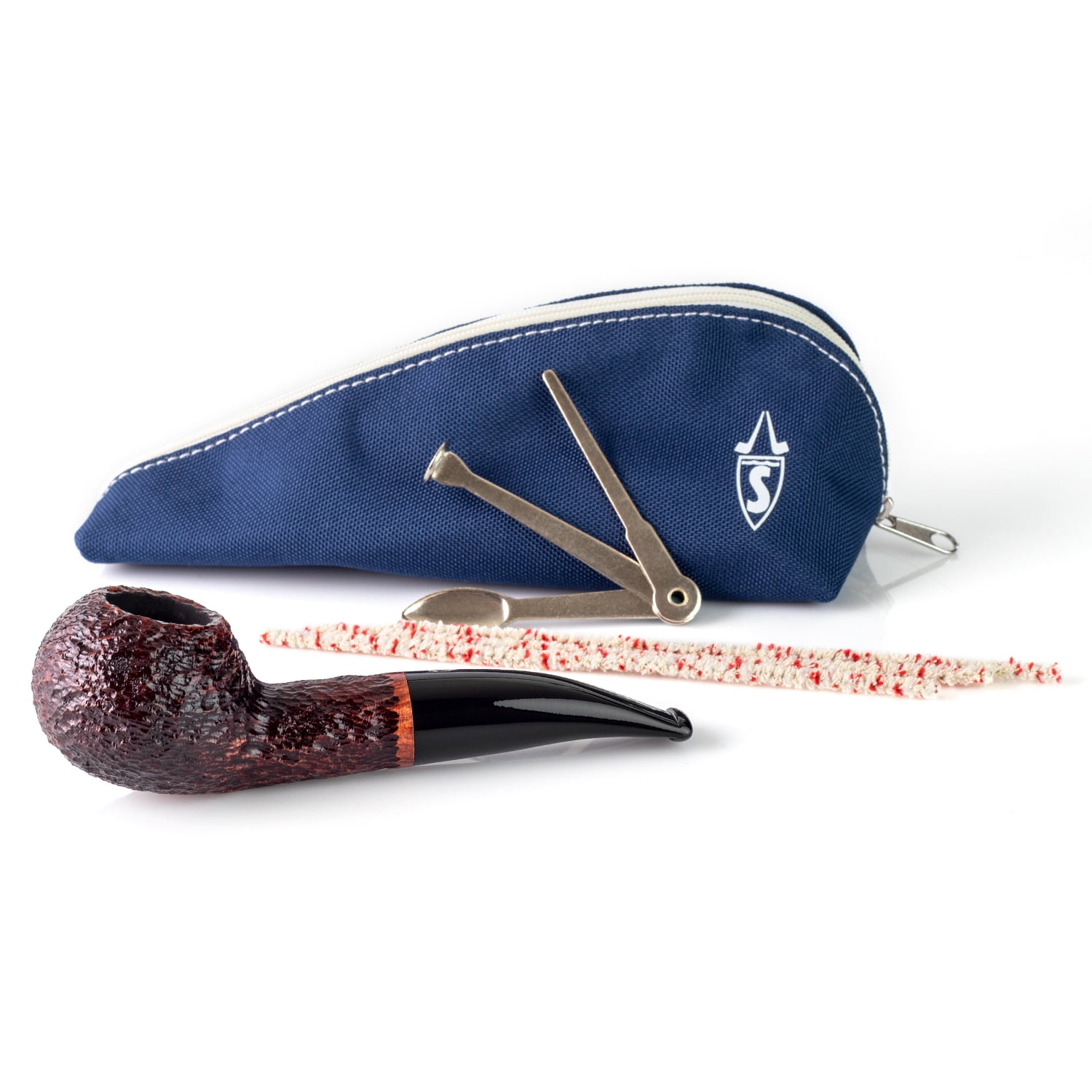 Savinelli One Pipe & Care Set - Hand Crafted Italian Briar Pipe, Zipper ...