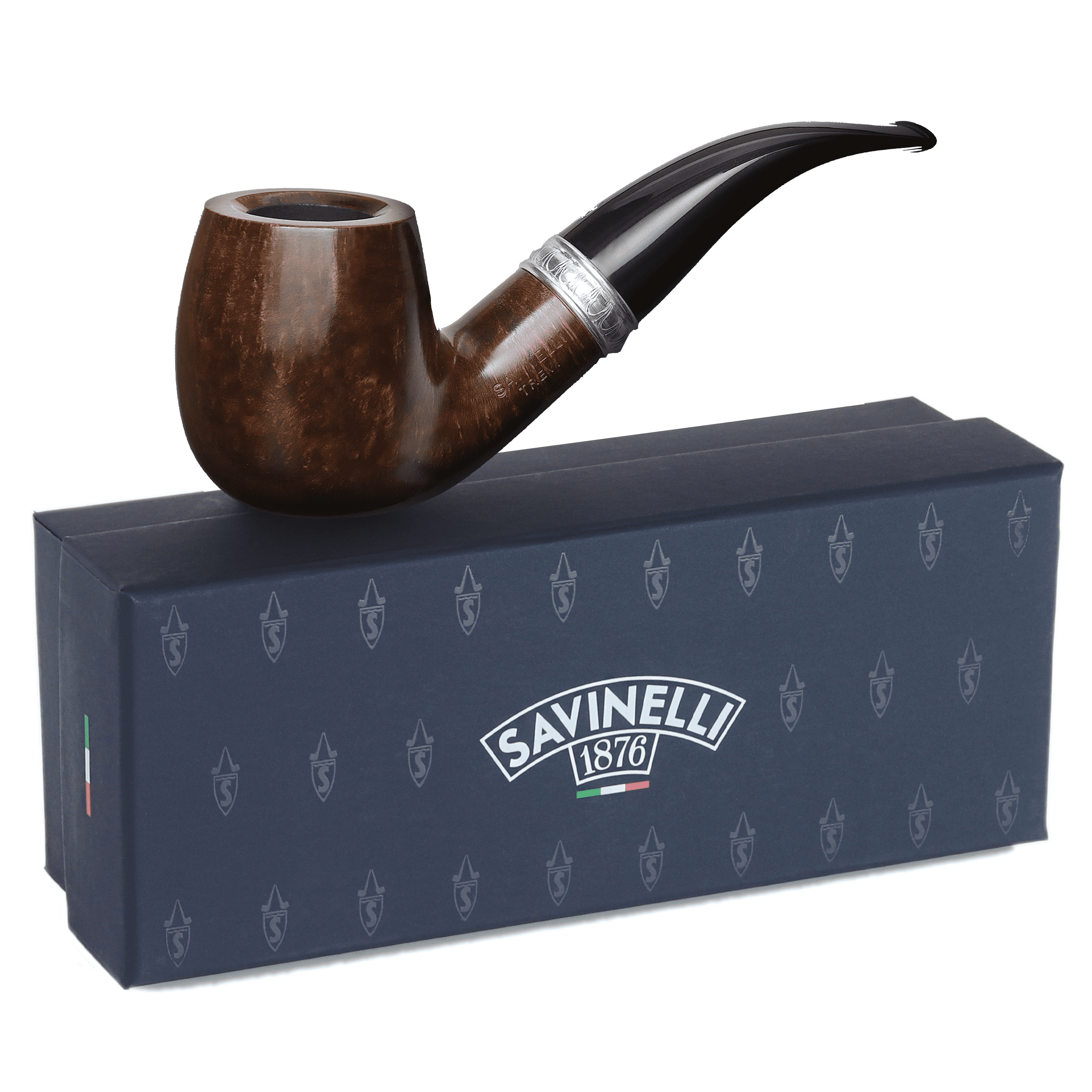 Savinelli Trevi - Mediterranean Briar Wood Curved Stem Pipe, Handmade ...
