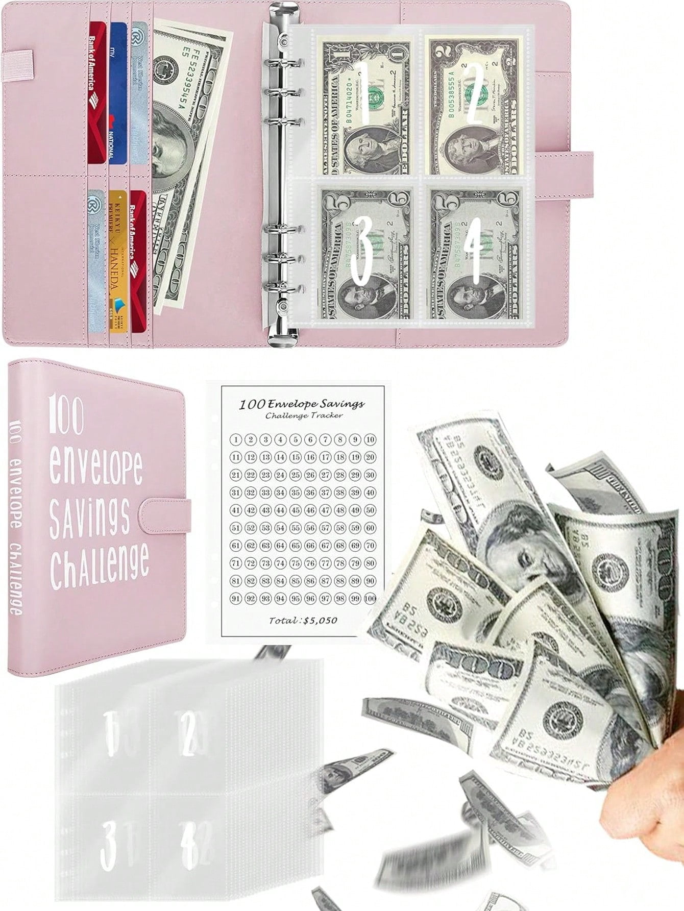 Saving Book,100 Envelopes Savings Challenge, A Simple And Fun Way To ...