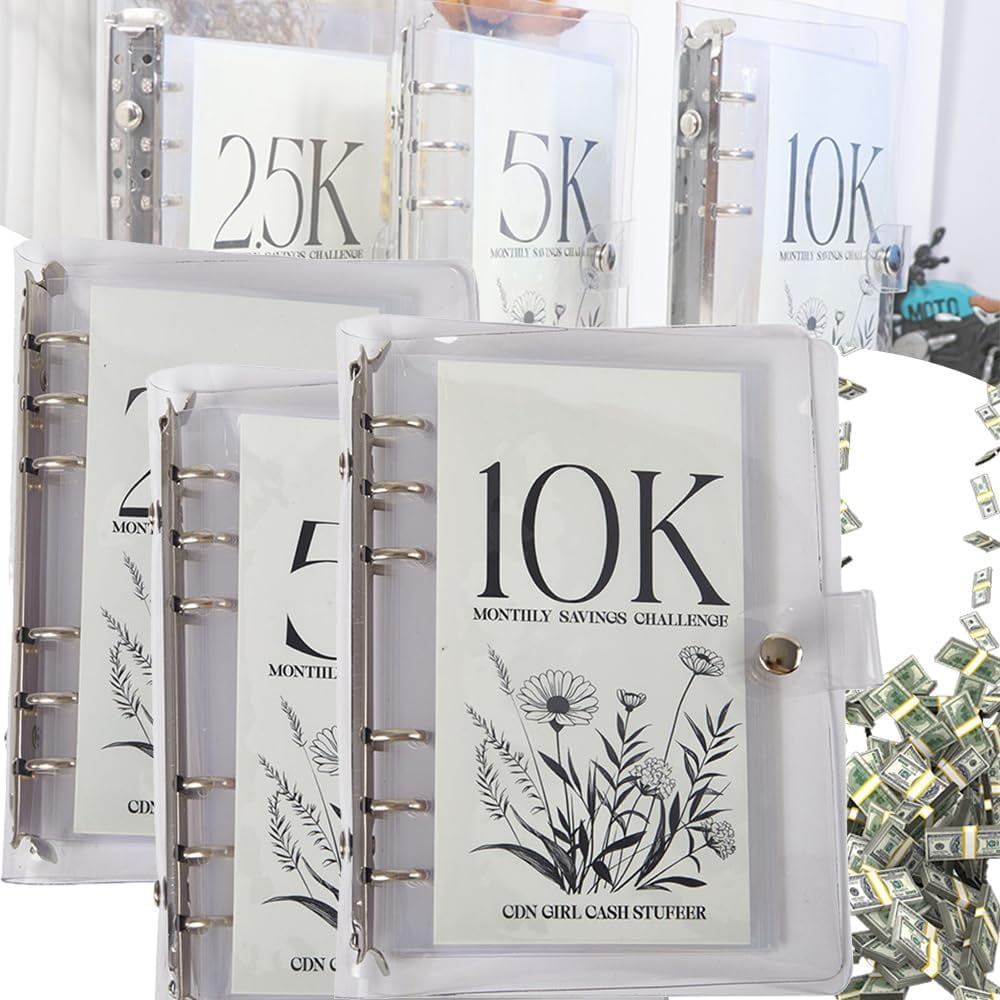 Saving Money Binder with Cash Envelopes, 10K Money Saving Challenge ...