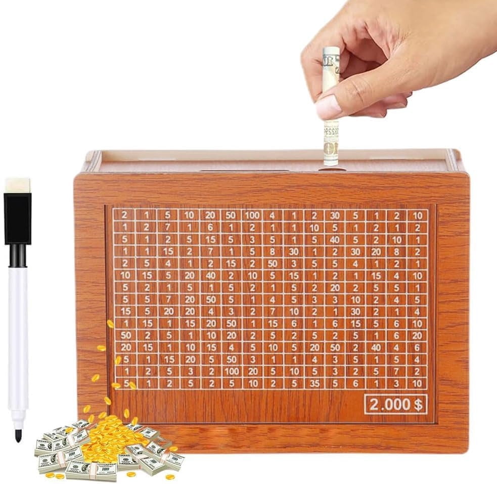 Saving Money Box,Money Saver Box,$2000 Wooden Cash Money Saving Box ...