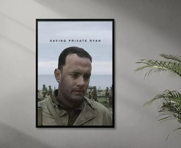 Saving Private Ryan Poster - Minimalist War Movie Art NO FRAMED POSTER ...