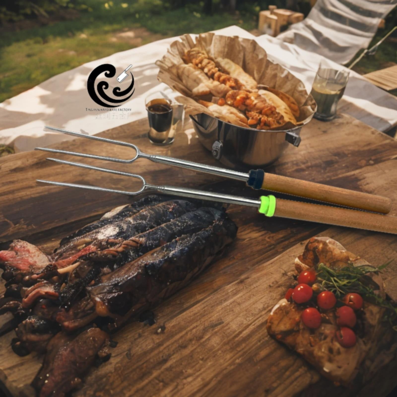 Saving! SSNTSY Barbecue forks Extendable Stainless Steel Roasting ...