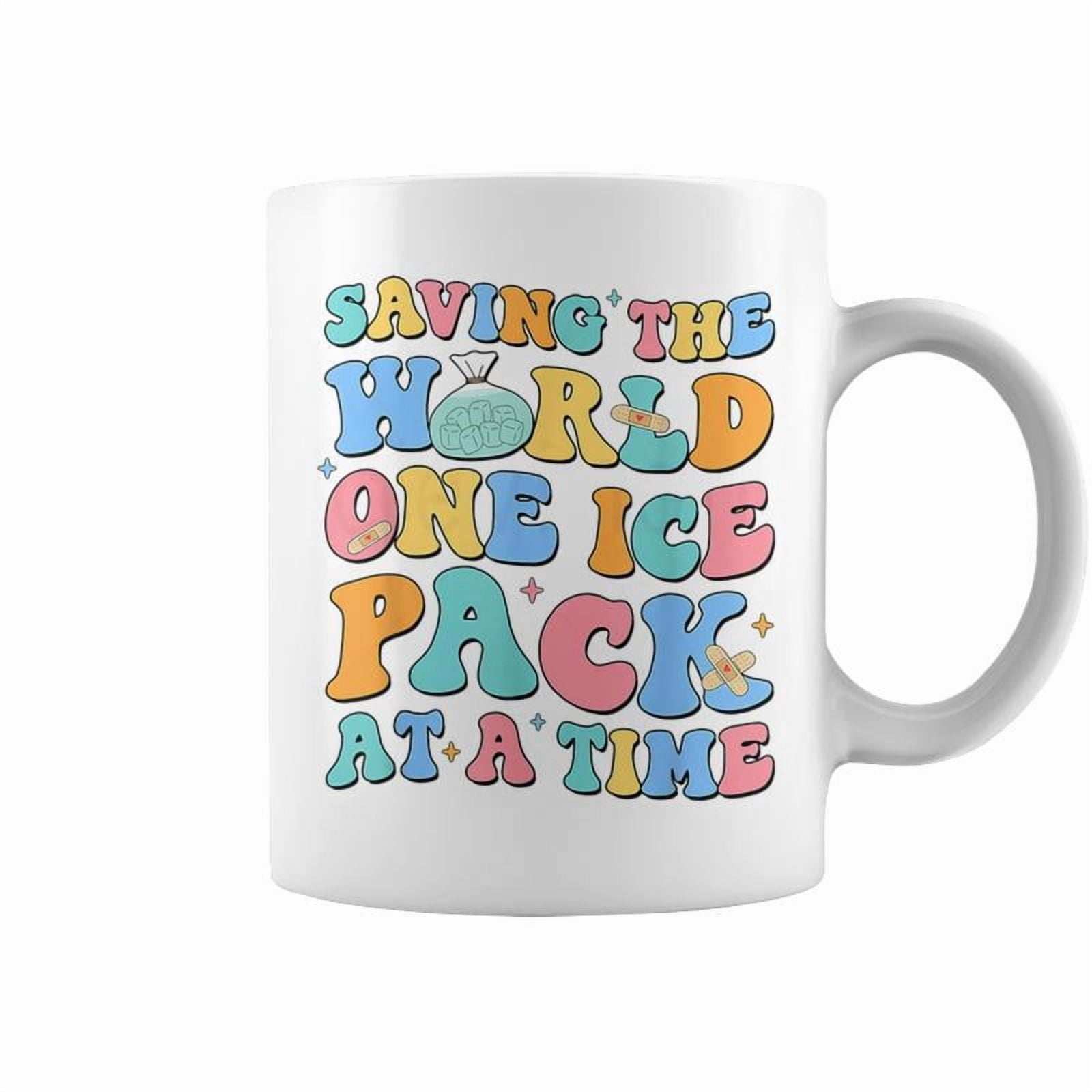 Saving The World One Ice Pack At Time Retro School Nurse Coffee Mugs ...