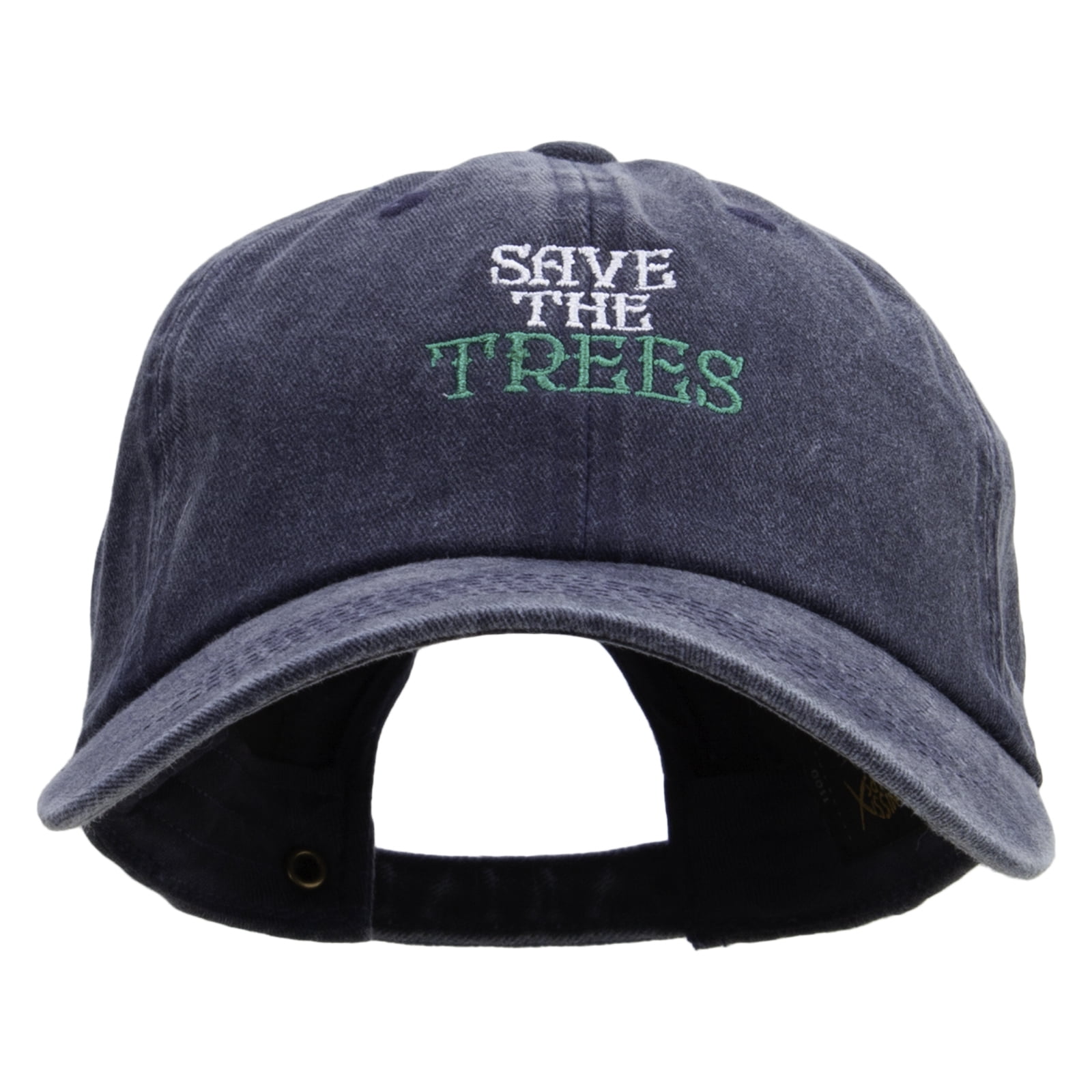 Saving Trees Embroidered Cotton Twill Premium Pigment Dyed Cap - Navy ...