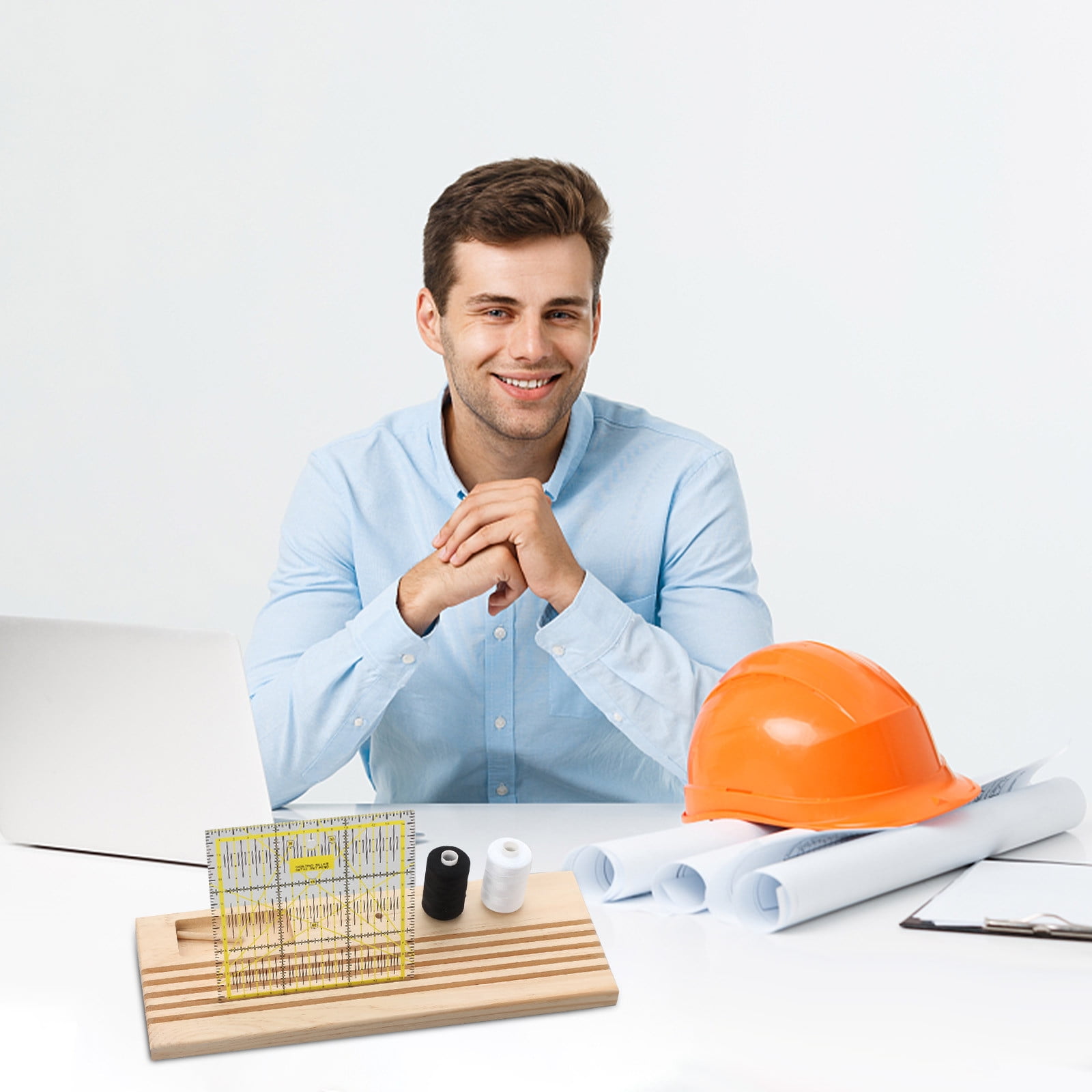 DeskAKBK 1 Piece DIY Quilted Wooden Sewing Ruler, Beech Wood Spoon ...