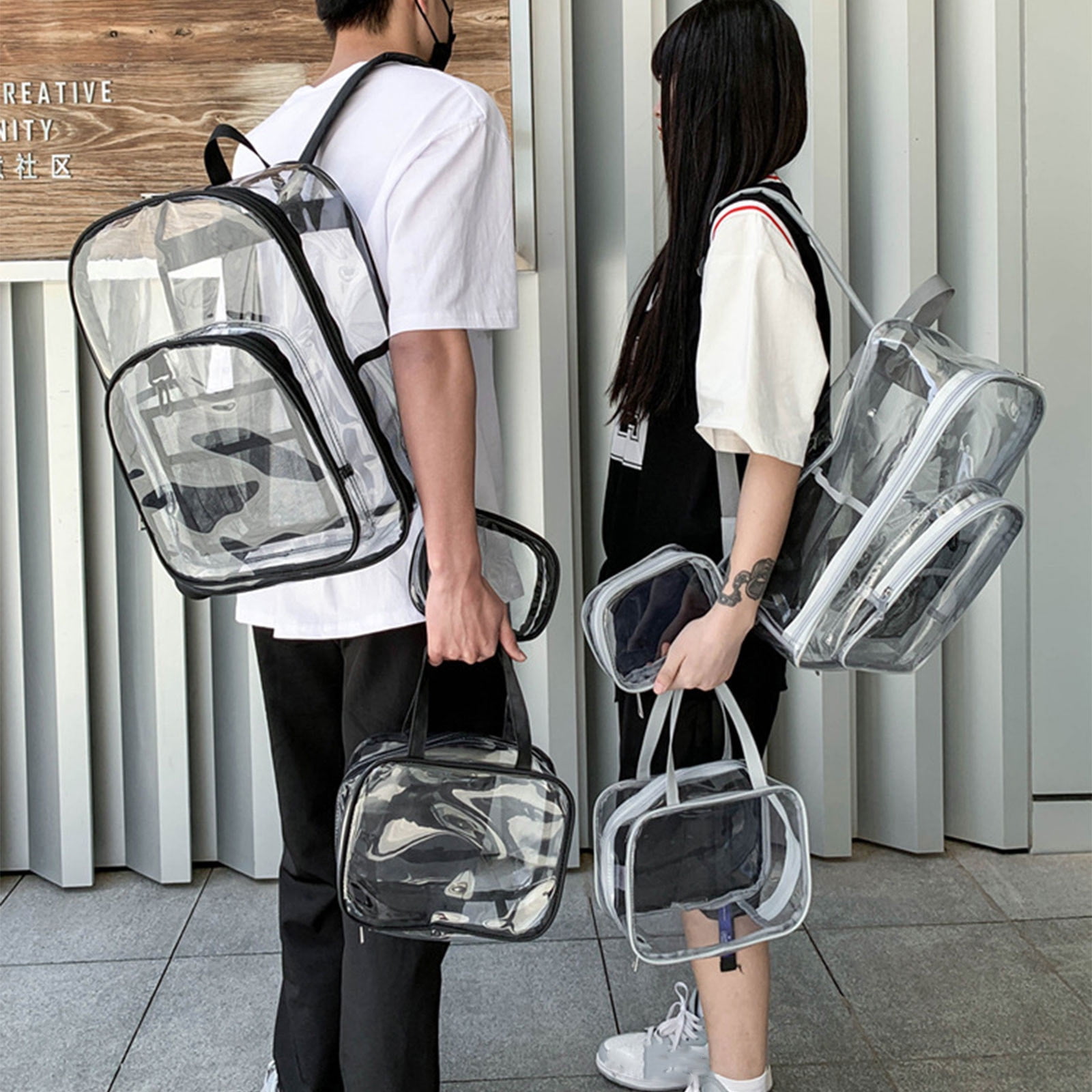 Savings 3 PCS Clear Bags Clear Bag for Stadium Events Clear Concert Bag ...