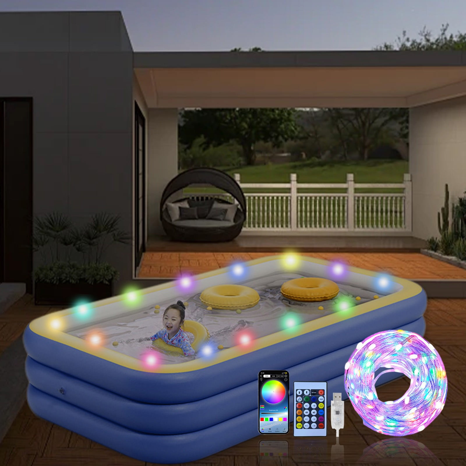 Savings 32.8ft LED String Lights,Colorful String Lights,Waterproof ...