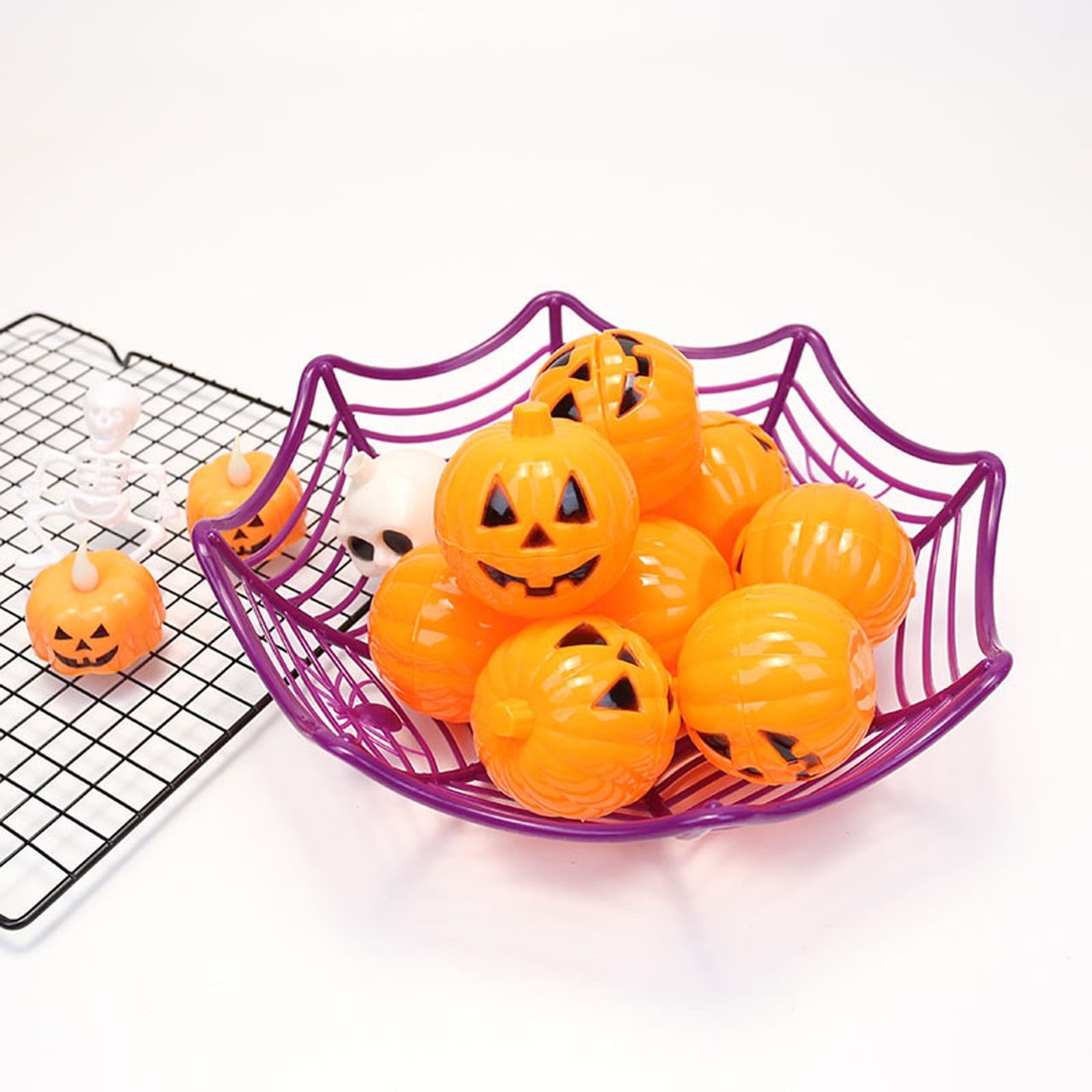 3PCS Halloween Spider Web Plastic Basket Bowls for Halloween Trick or ...
