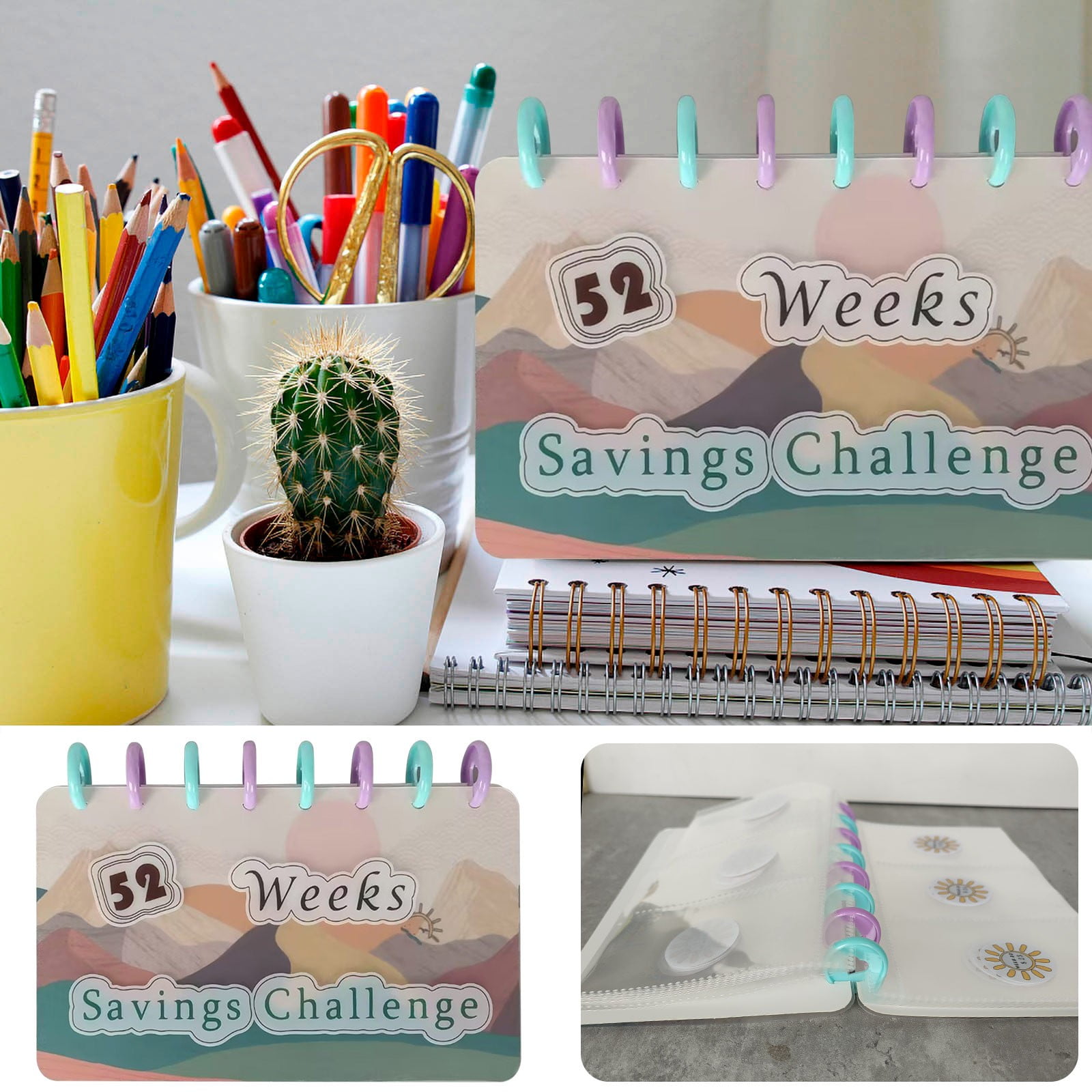 Savings Binder,52 Week Savings Challenge,Reusable Budget Book with Cash ...