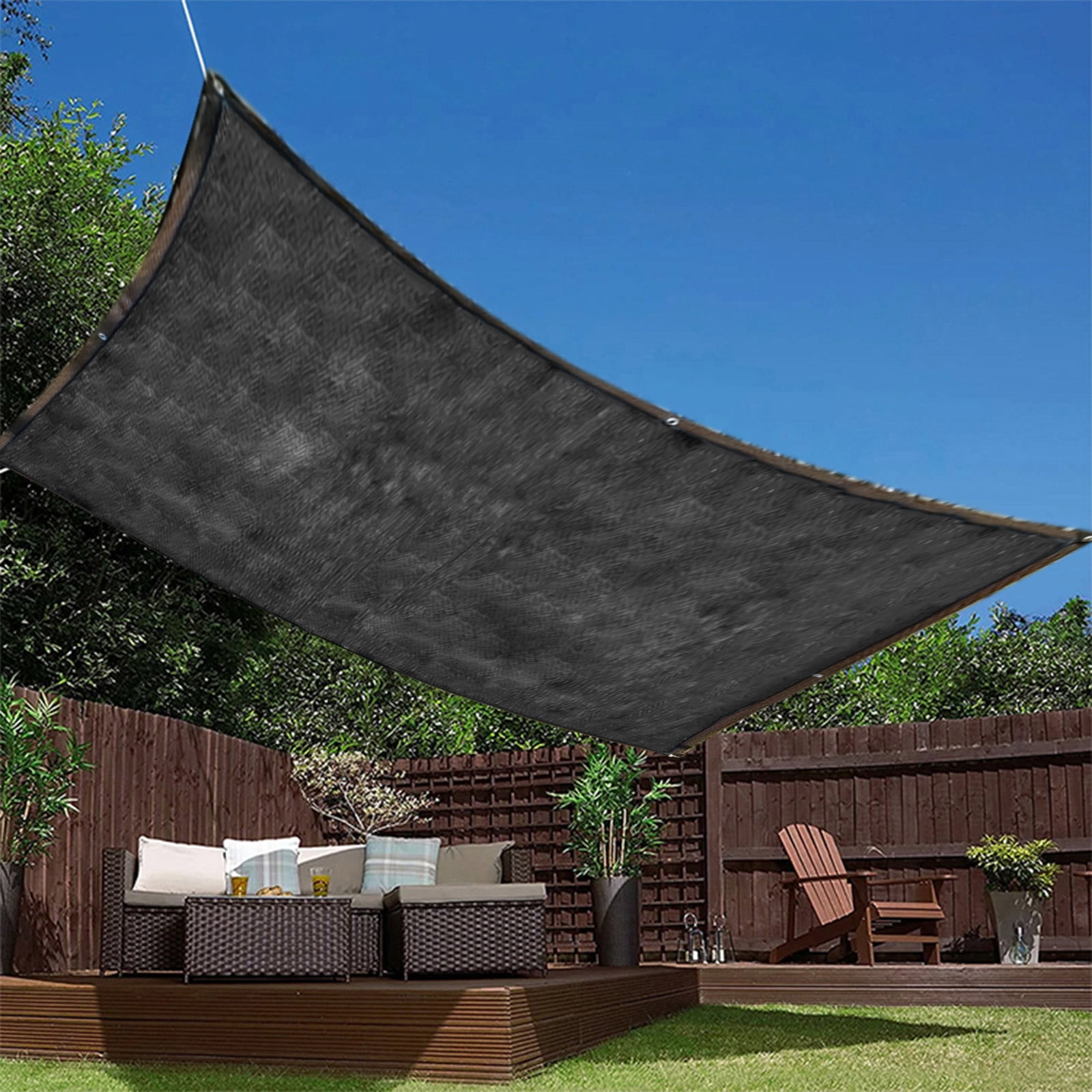 Savings Black Sun Shade Canopy for Outdoor,Breathable Patio Sun Shade ...