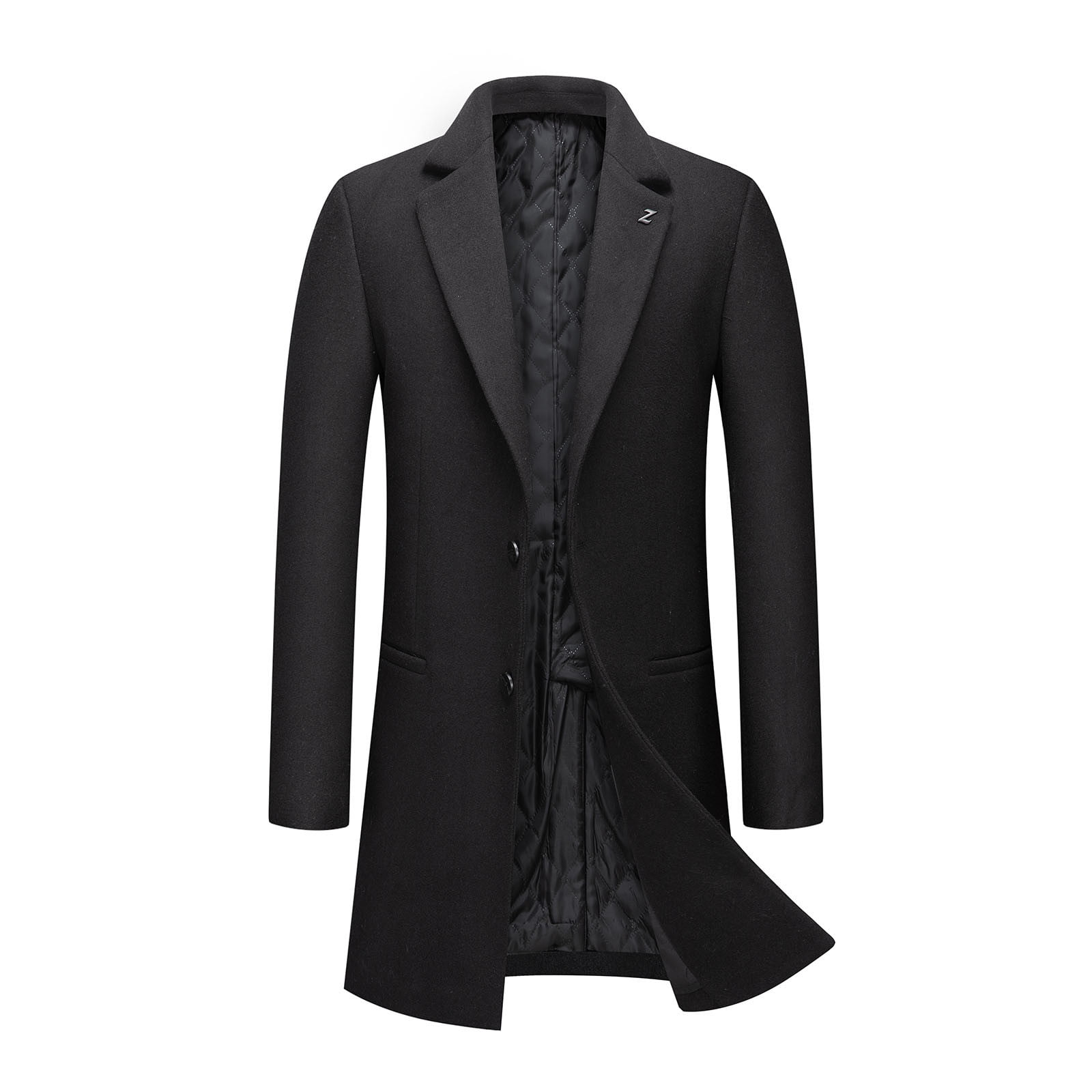 Savings Clearance 2024! Funicet Mens Trench Coat Wool Top Pea Coat ...