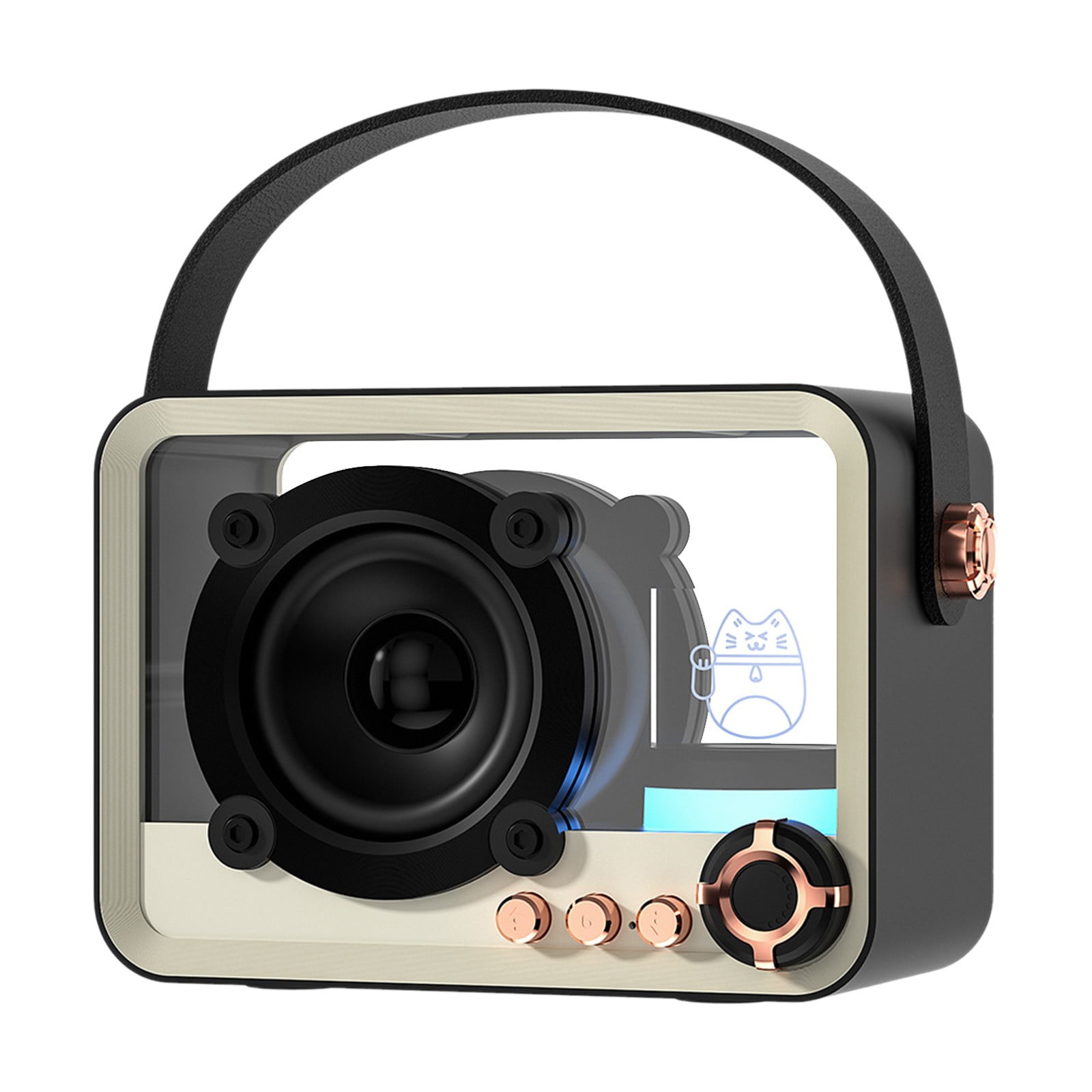 Savings Clearance 2025!Tengw Transparent Bluetooth Speaker with RGB Cool Lighting Effect Card ...