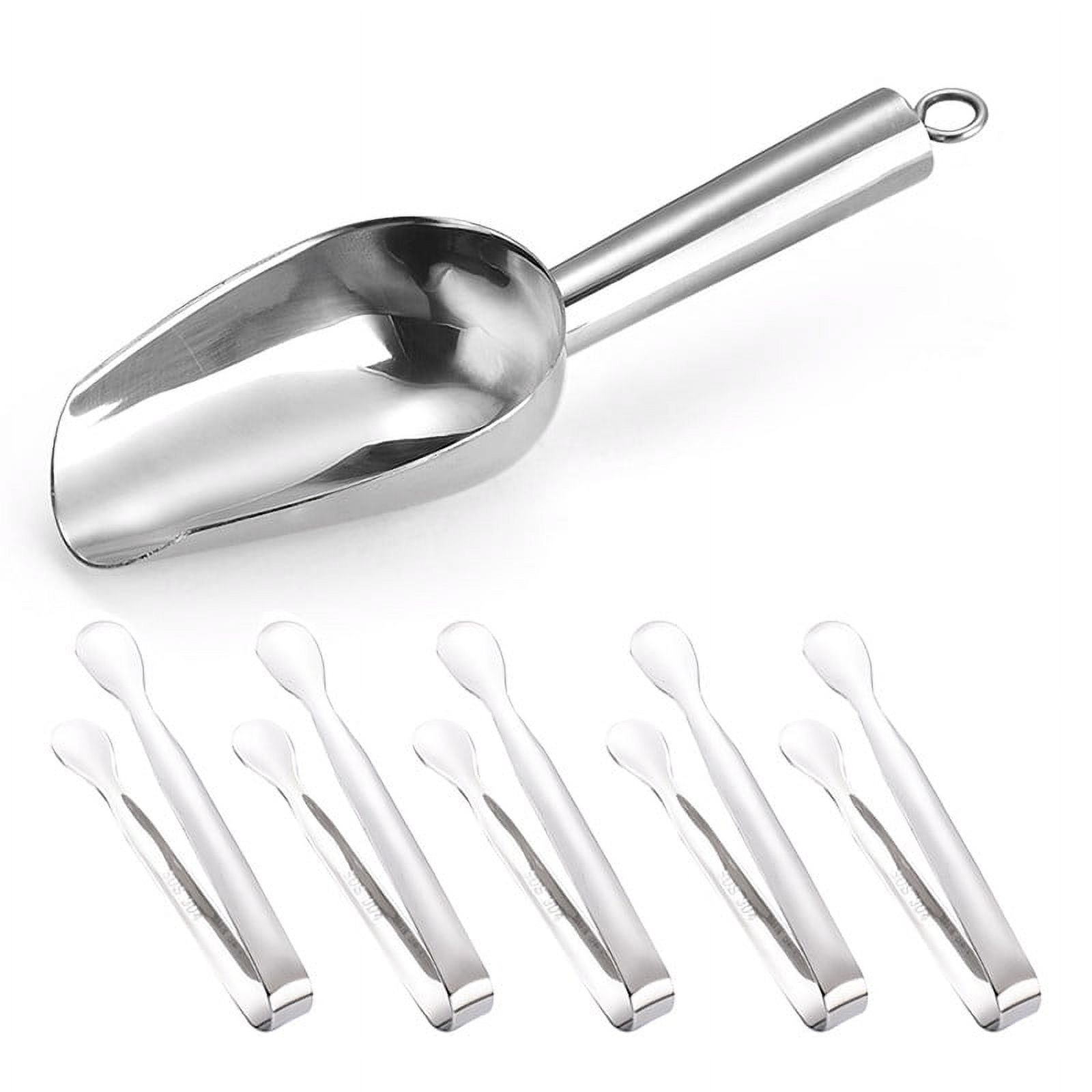 Zeceouar Ice Scoop for Freezer Stainless Steel Ice Scoop Heavy Duty ...