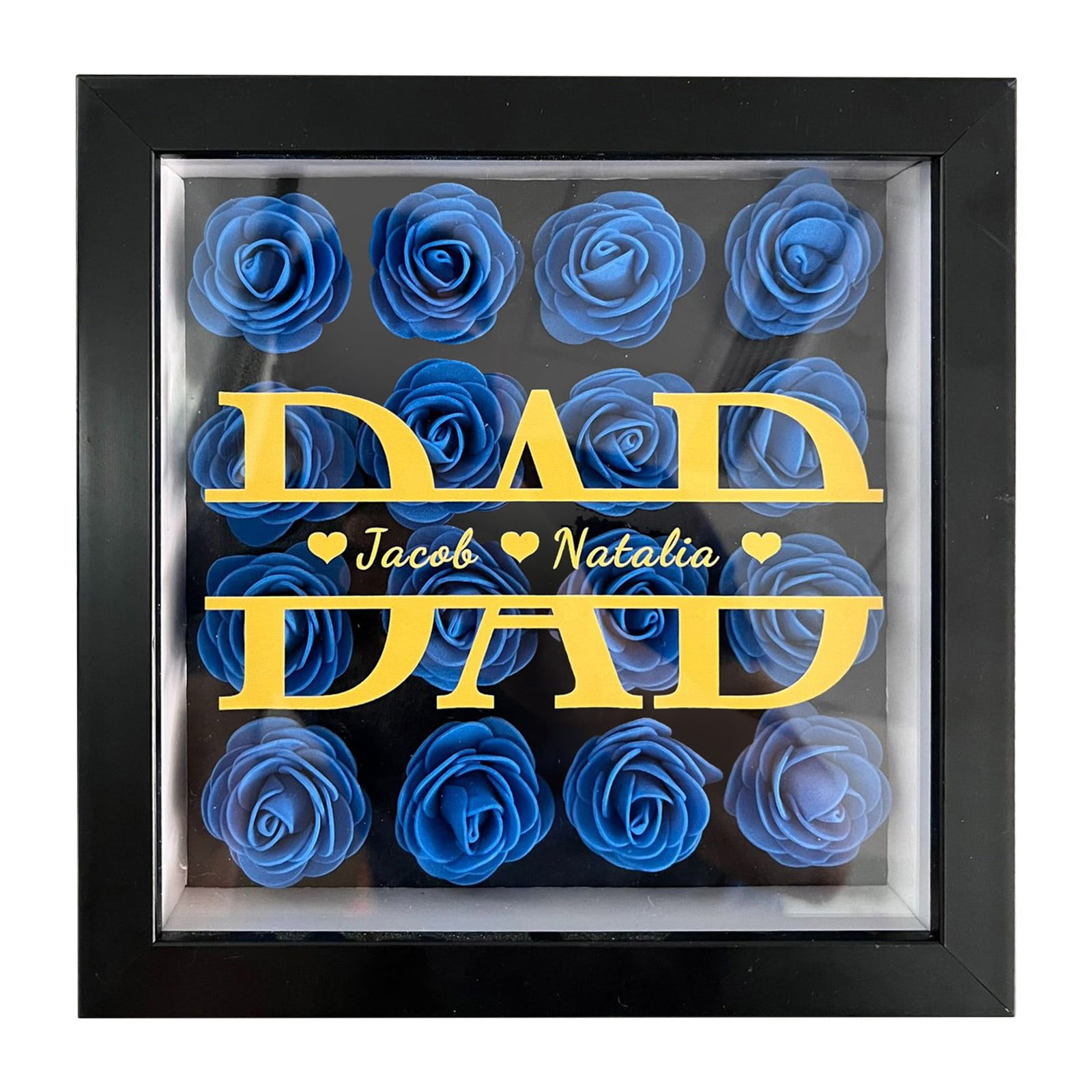 Zeceouar Personalized Mom Flower Shadow Box With Name Preserved Rose ...