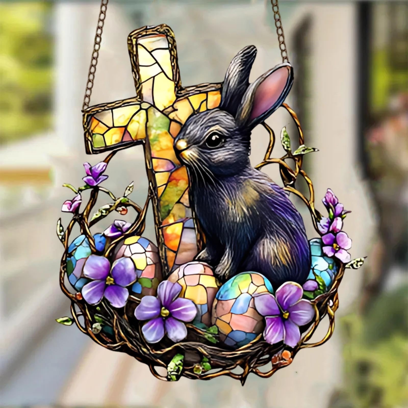 Savings Clearance for Easter! LongLiYi Easter Bunny Acrylic Hangings ...
