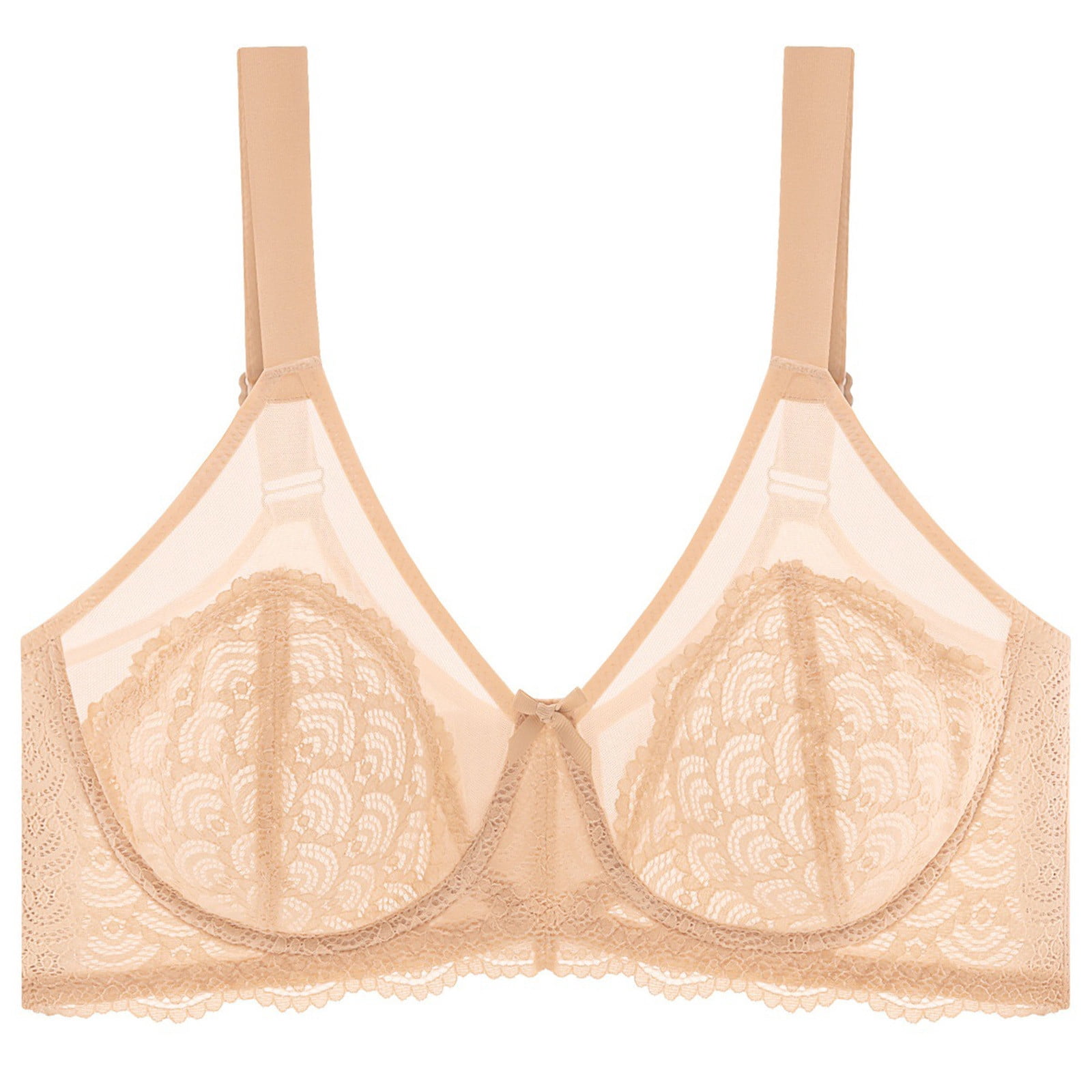 Savings Dianli Plus Size Lace Bra for Women Deep V Seamless Push-Up ...