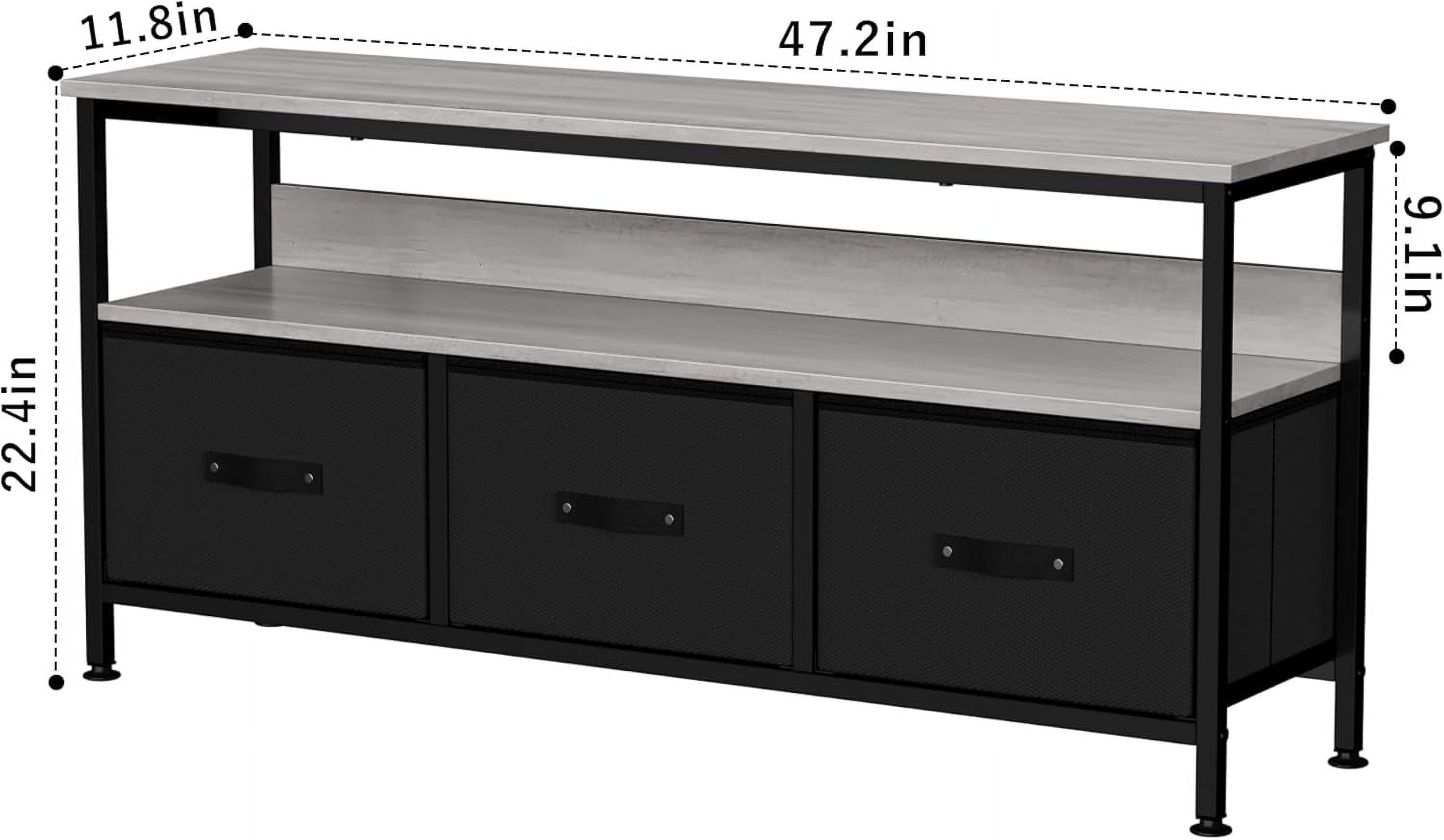 Savings Event Stylish TV Cabinet – Modern Lowboard with 3 Drawers and ...