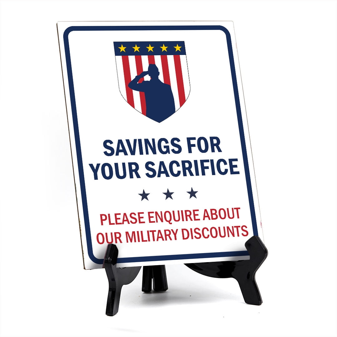Savings For Your Sacrifice Table Sign With Acrylic Stand (6x8“) Honor ...