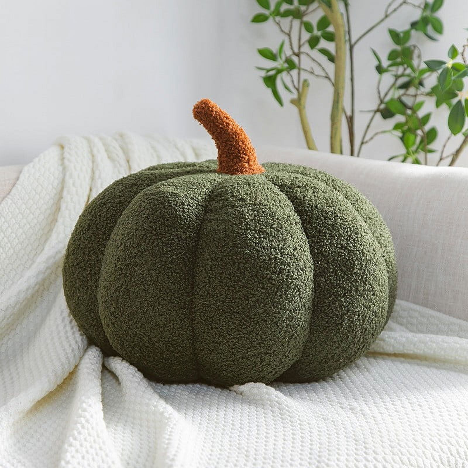 Savings Halloween or Thanksgiving Decorative Pumpkin Throw Pillow Plush ...