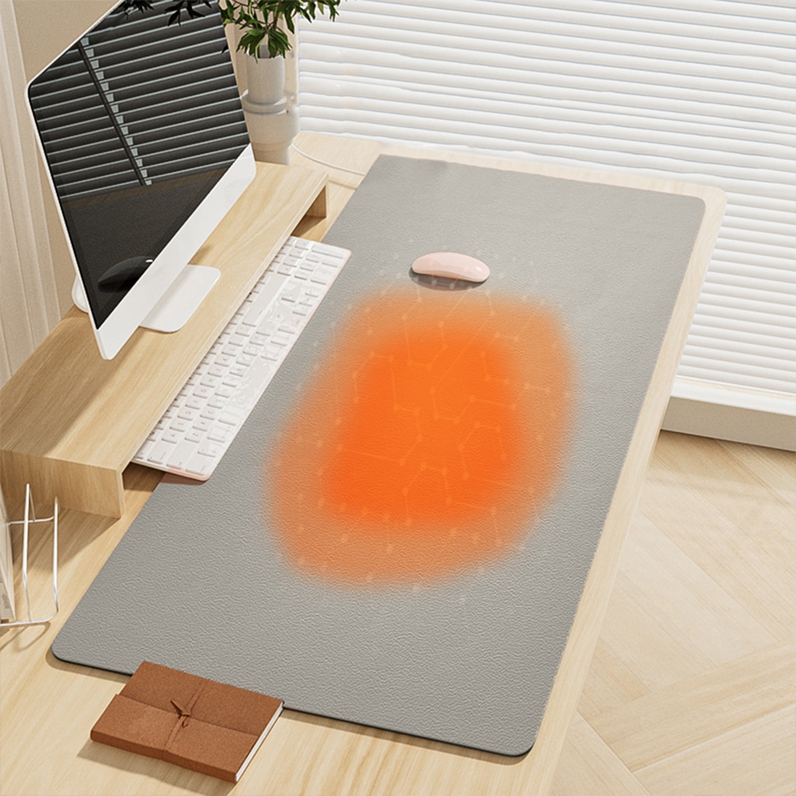 Savings! HauiWeiLyai Heated Desk Pad Mouse Pad Extra Large Desk Warmer ...