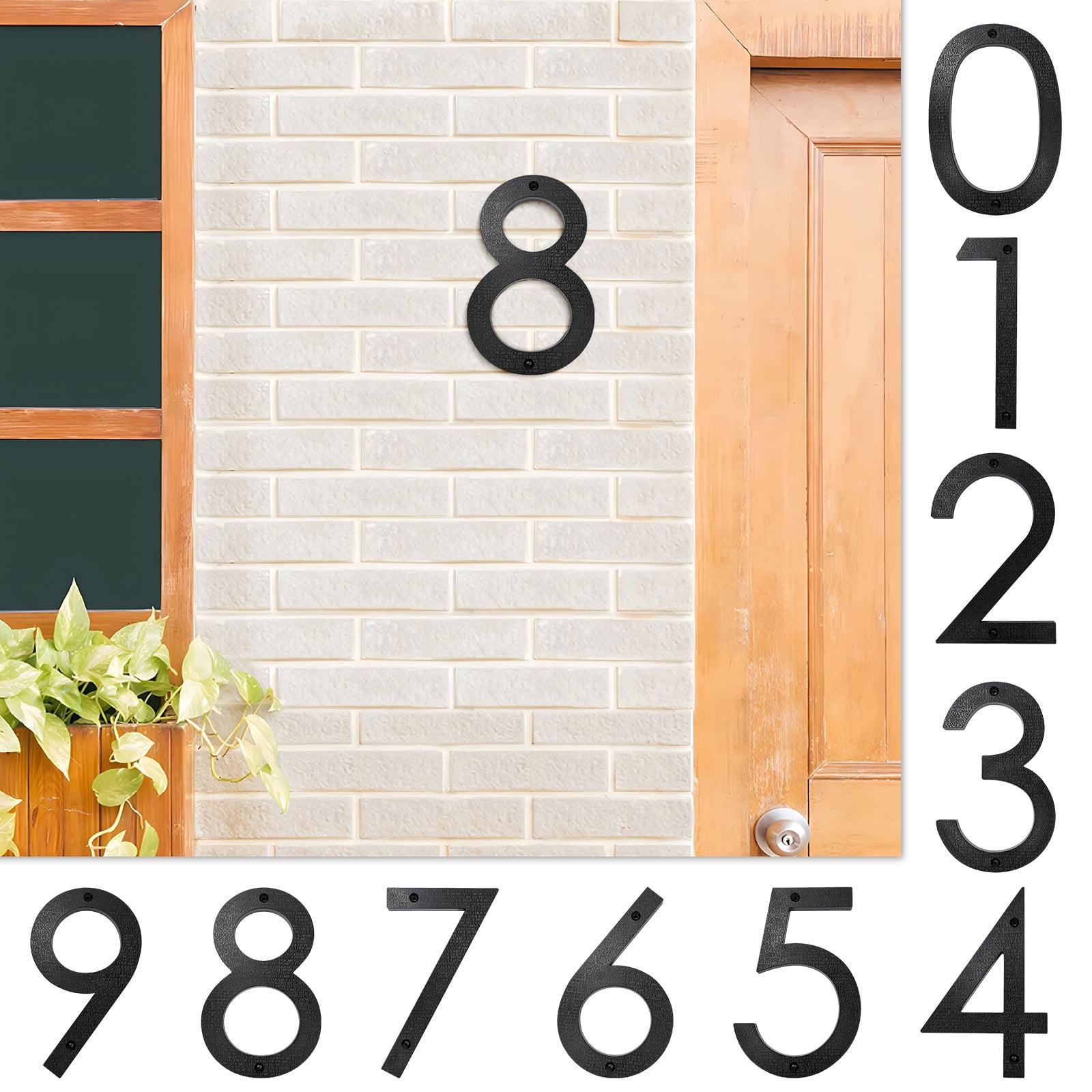 Kcavykas 5 Inch Modern Metal House Numbers Black Door Number House ...