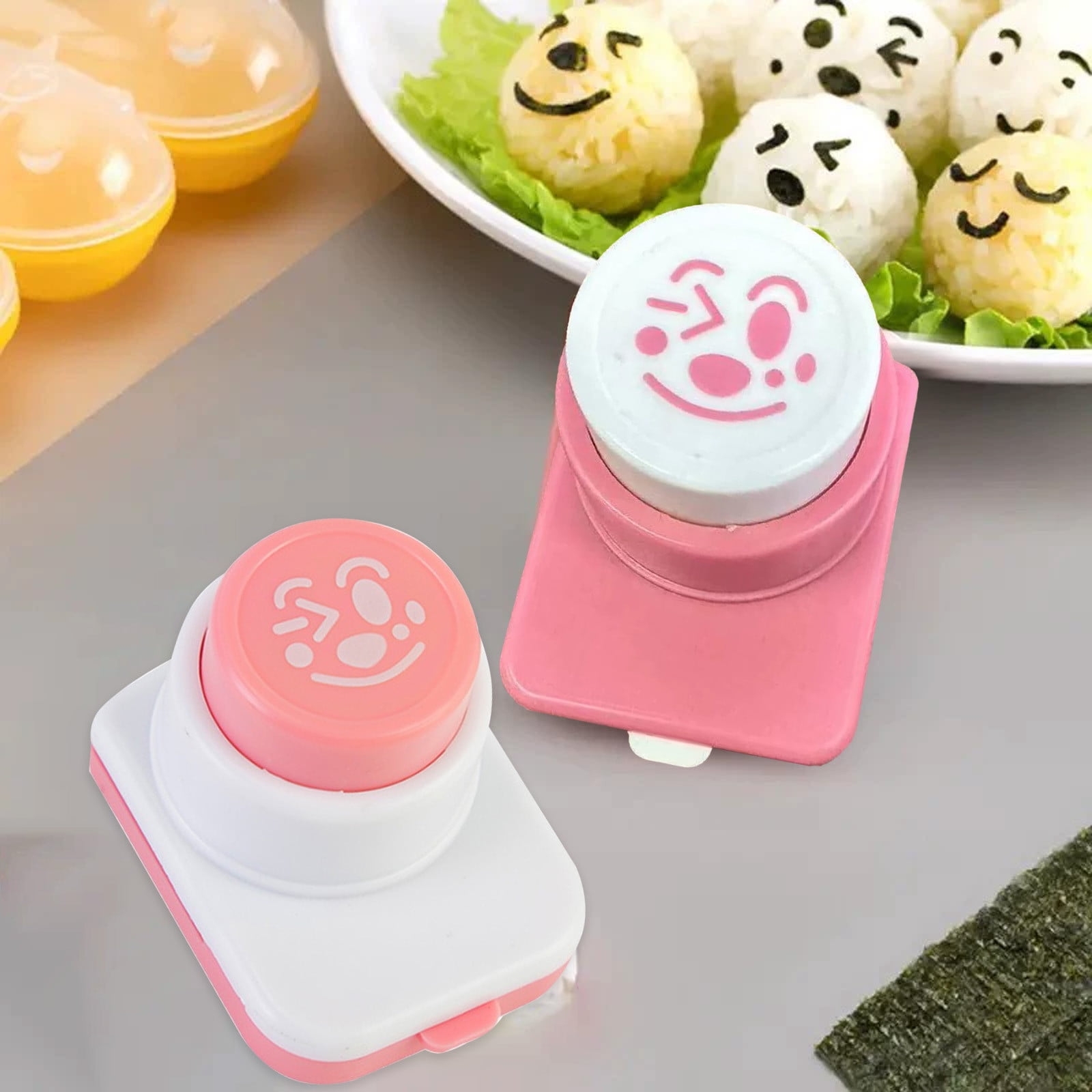 Savings Kcavykas DIY Bento Molds, Nori Seaweed Rice Face Stamping Tool ...