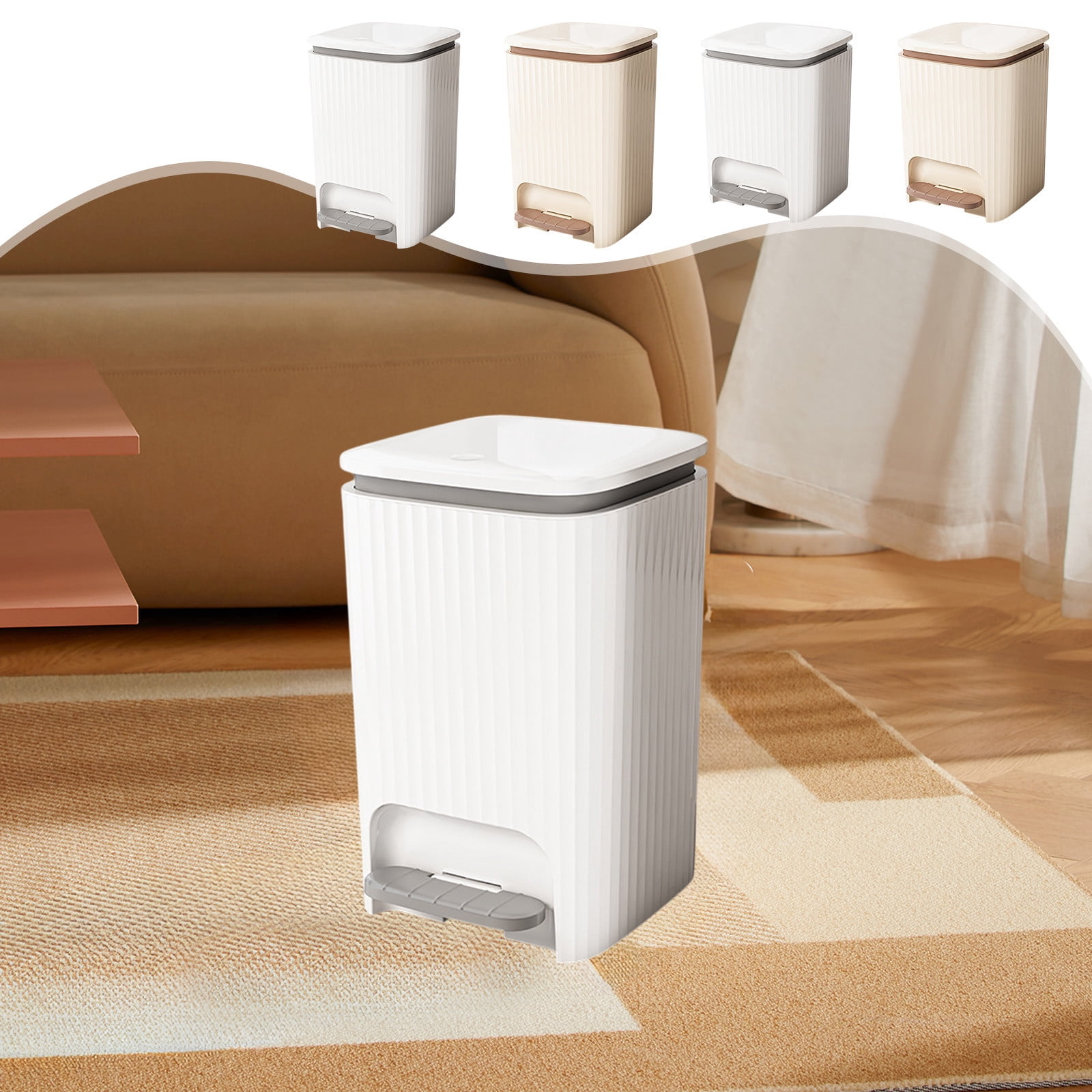 Kcavykas Kitchen Trash Can with Lid Large Capacity Covered Trash Can ...