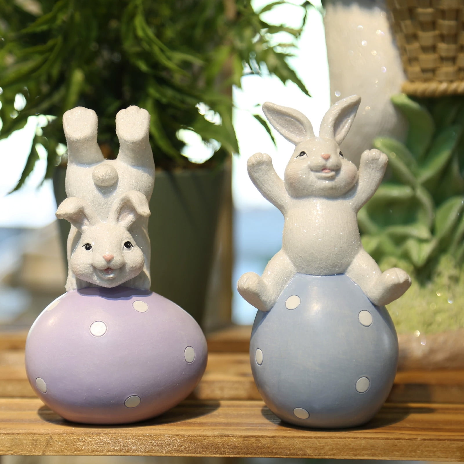 Savings Kcavykas New Rabbit Garden Statue, Resin Outdoor Sculpture for ...