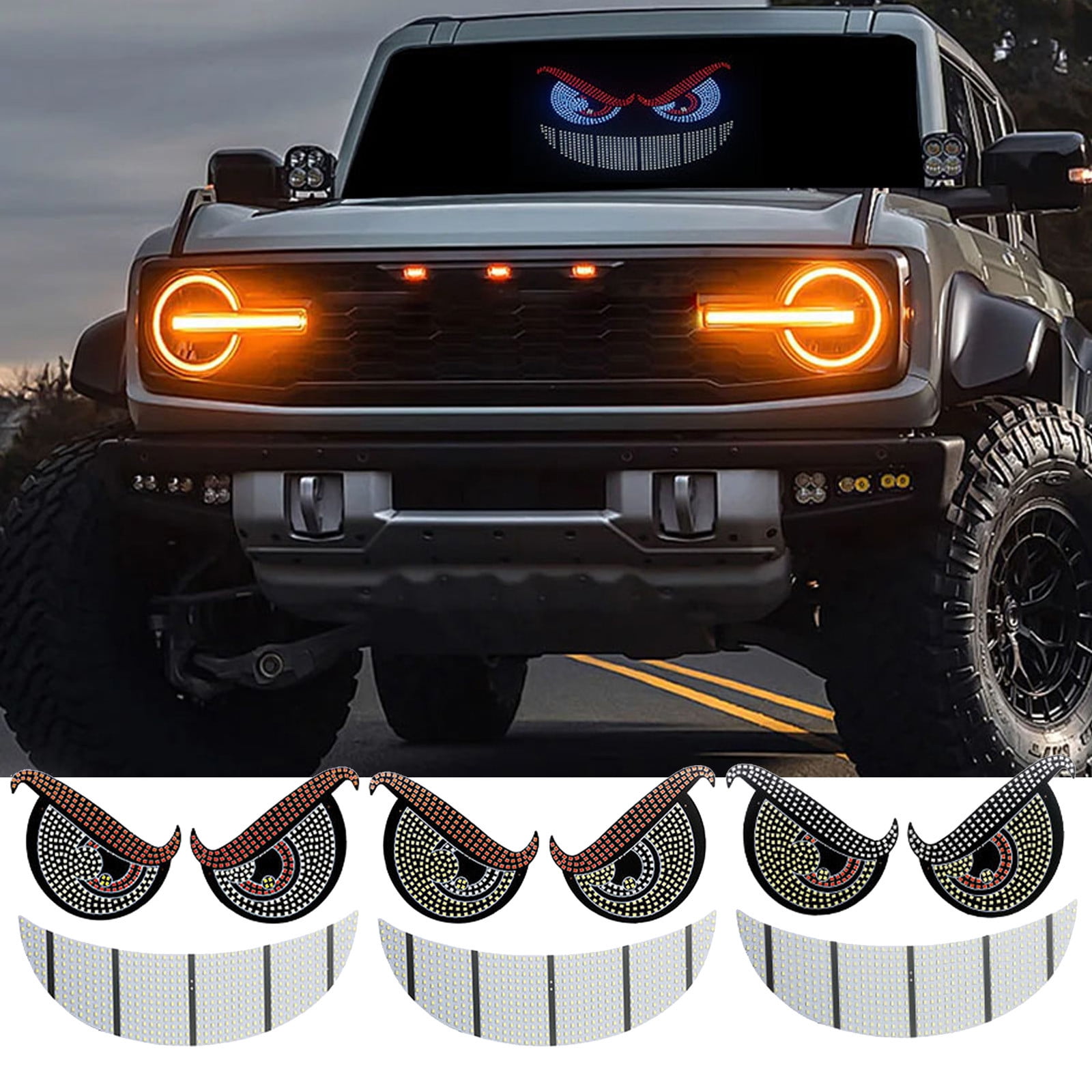 Savings Kcavykas USB Car Eye LED Decorative Light | Rear Window Mood ...