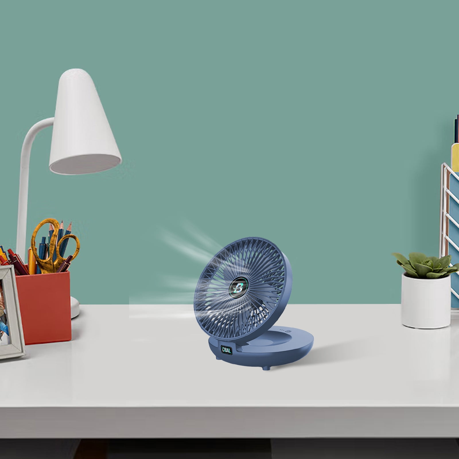 Mini Folding Desk Fan, Hangable Fan, Small Personal Portable Table Fan ...