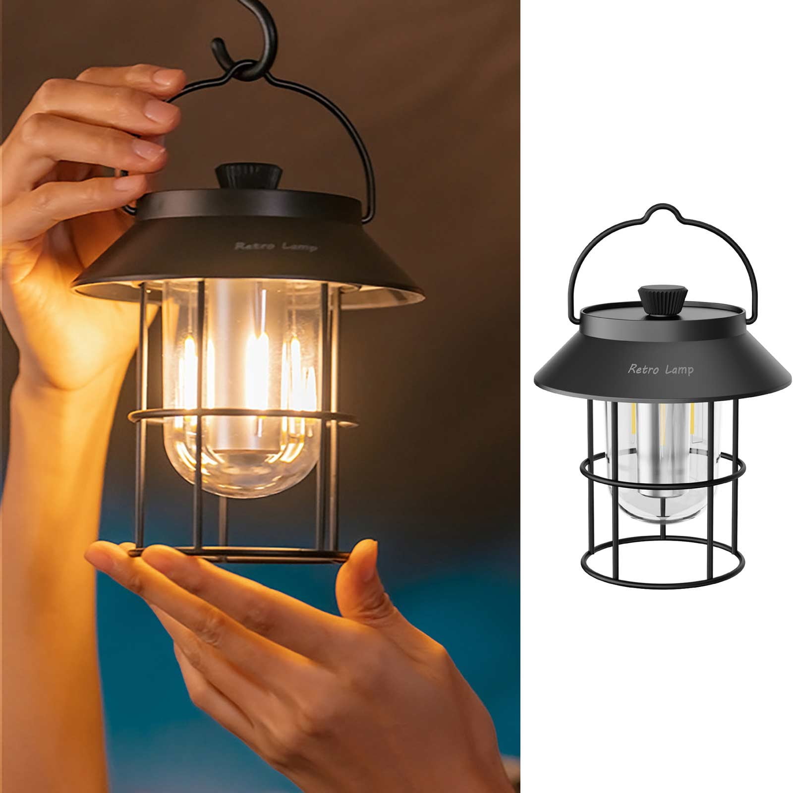 Savings! NIHOND Battery Operated LED Filament Outdoors Either Hanging ...