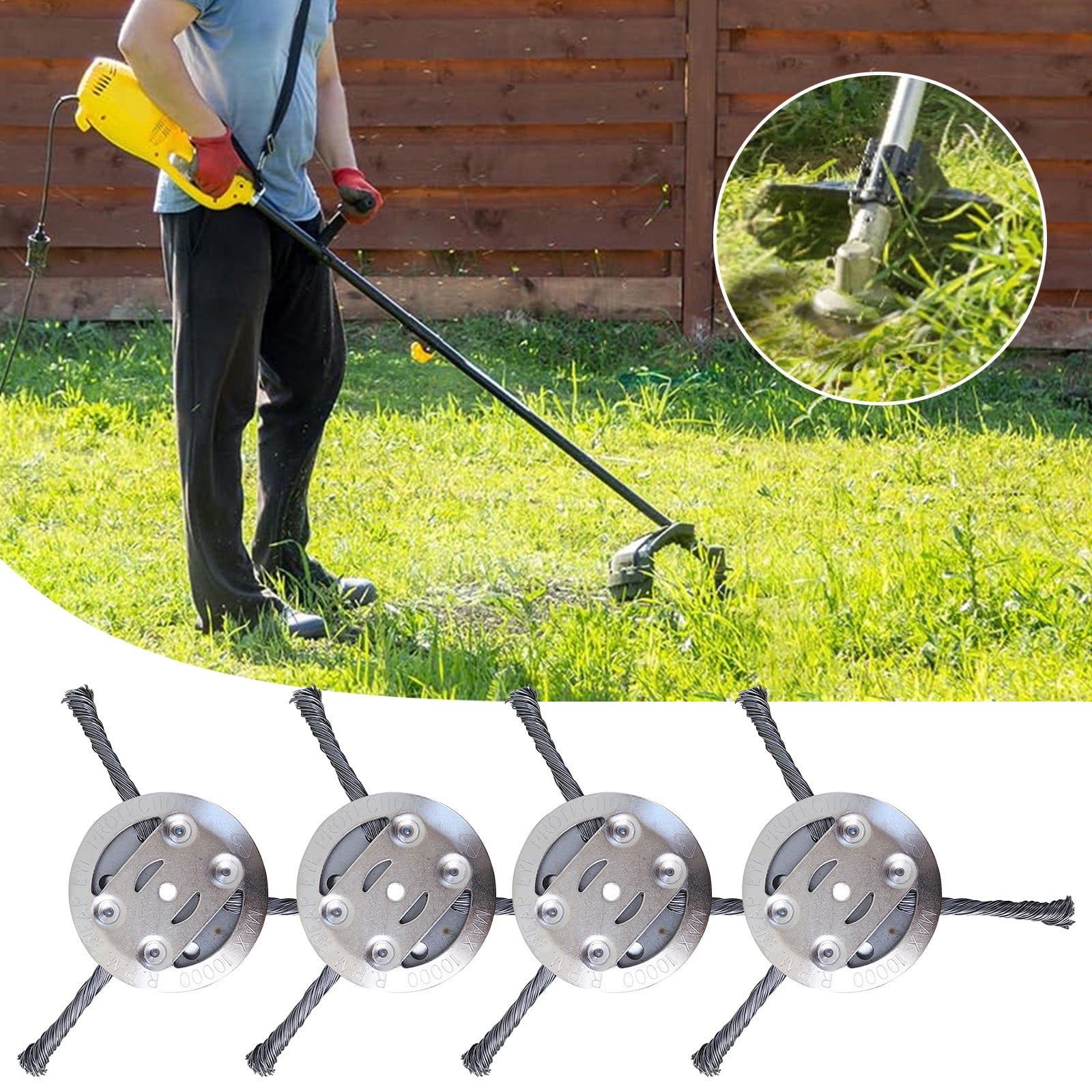 Savings! NIHOND Steel Wire Trimmer Head Mower Wire Trimming Head ...
