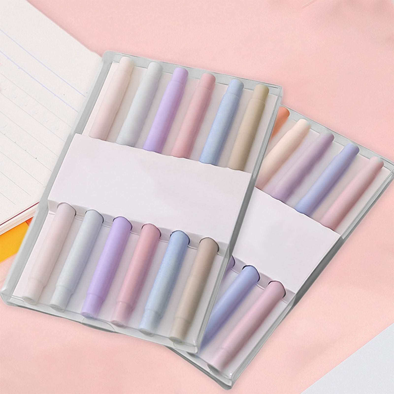 Nsxcdh 6-Pack Dual Tip Soft Highlighters,Assorted Bright Color Markers ...