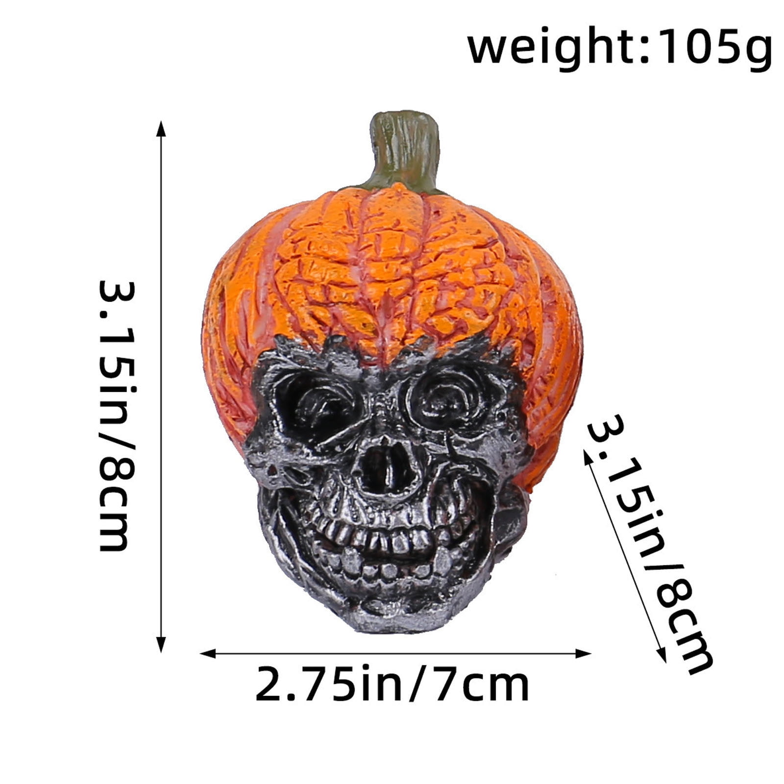 Savings Nsxcdh Halloween Decor Resin Skull Ornament Pumpkin Hat ...
